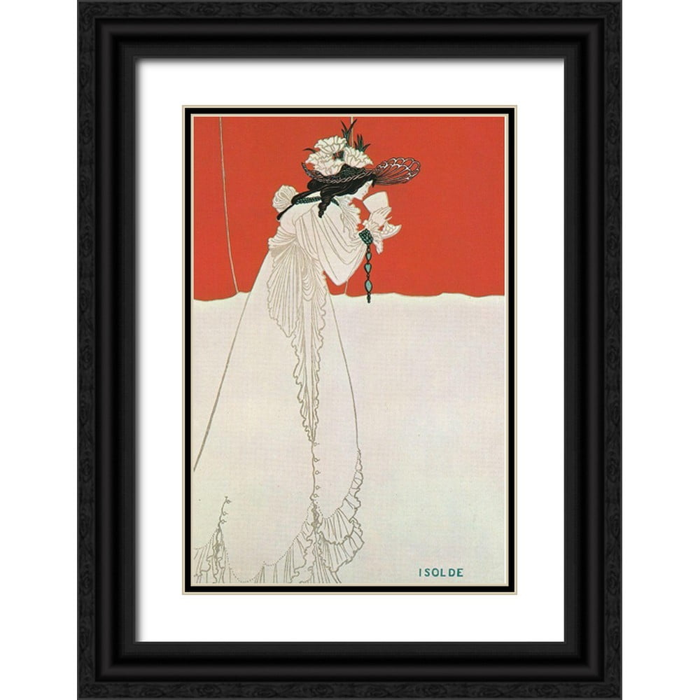 Beardsley, Aubrey 13x18 Black Ornate Wood Framed with Double Matting ...