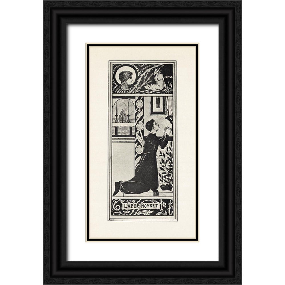 Beardsley, Aubrey 19x32 Black Ornate Wood Framed with Double Matting ...