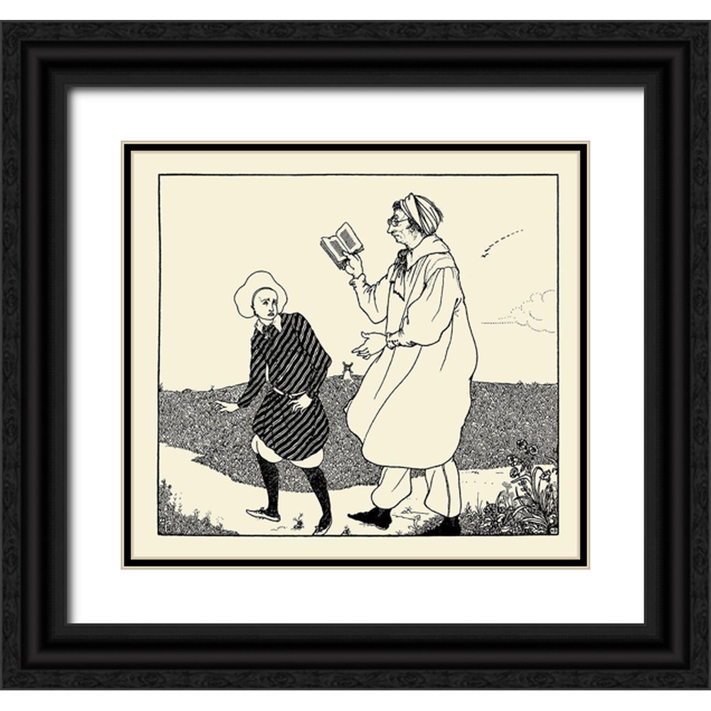 Beardsley, Aubrey 22x20 Black Ornate Wood Framed with Double Matting ...