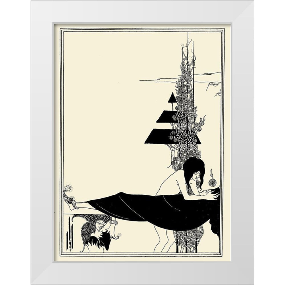 Beardsley, Aubrey 25x32 White Modern Wood Framed Museum Art Print ...