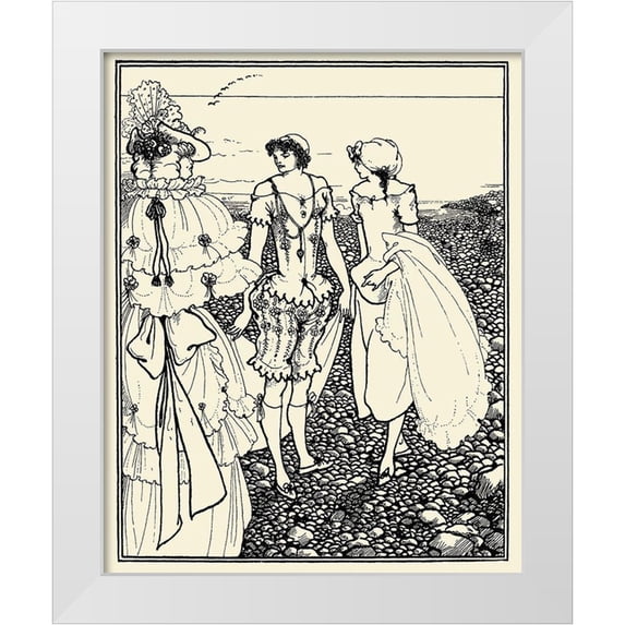 Beardsley, Aubrey 26x31 White Modern Wood Framed Museum Art Print ...