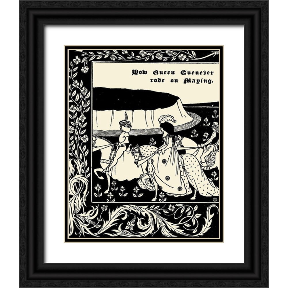 Beardsley, Aubrey 26x32 Black Ornate Wood Framed with Double Matting ...
