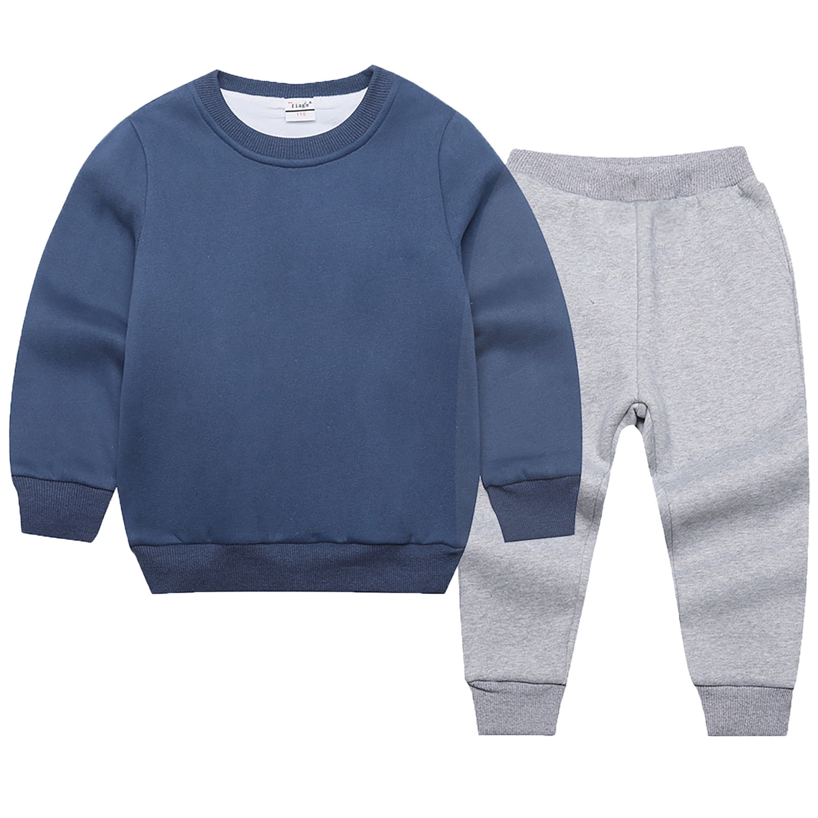 Bearichfupo Boys' Active Sweatsuit 2 Piece Sweatshirt And Sweatpants ...