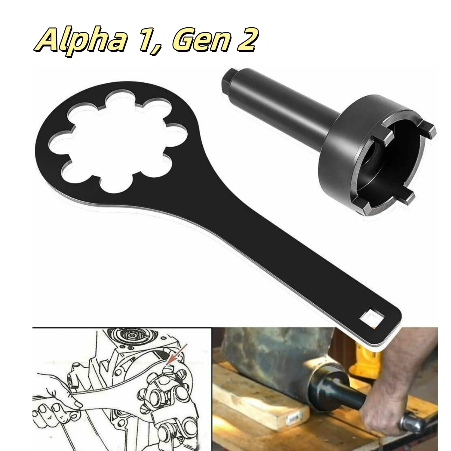 Bearing Carrier Retainer+Spanner Wrench Tool 91-17256 for Mercruiser ...