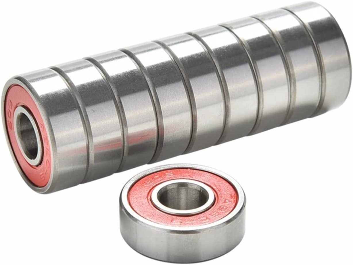 Bearings 10Pcs ABEC-9 608 Stainless Steel Red Bearings for High ...