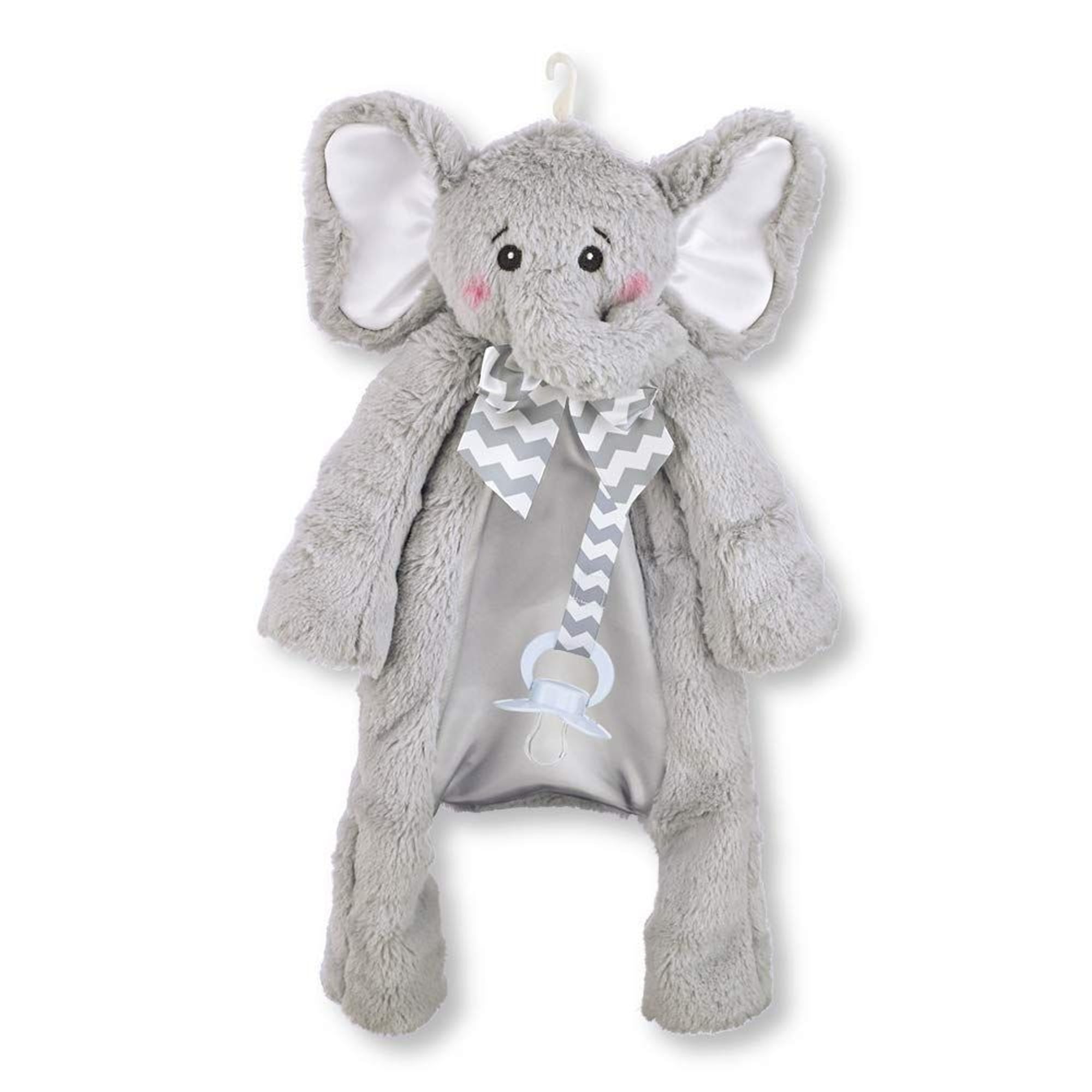 Bearington Baby Lil’ Spout Pacifier Pet, Gray Elephant Plush Stuffed ...