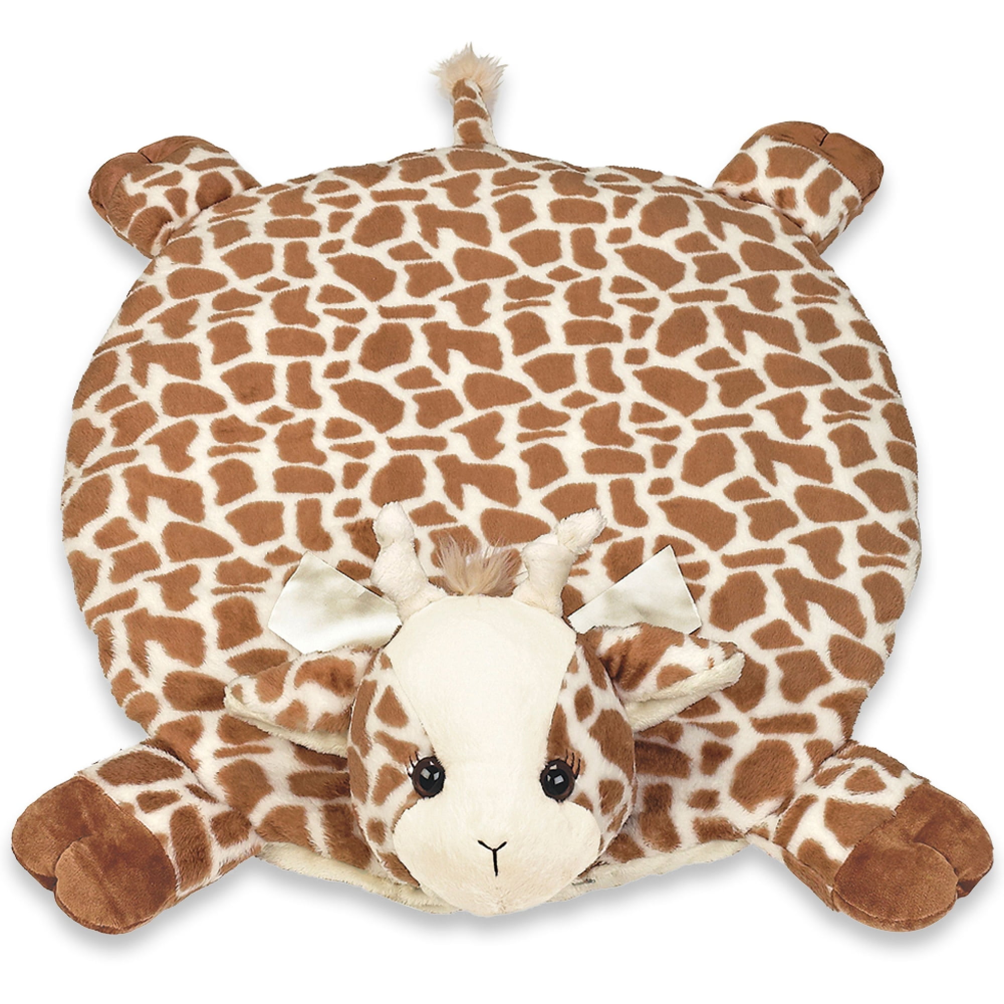 Bearington Patches Tummy Time Giraffe Baby Stuff Toy - 30" x 30 ...