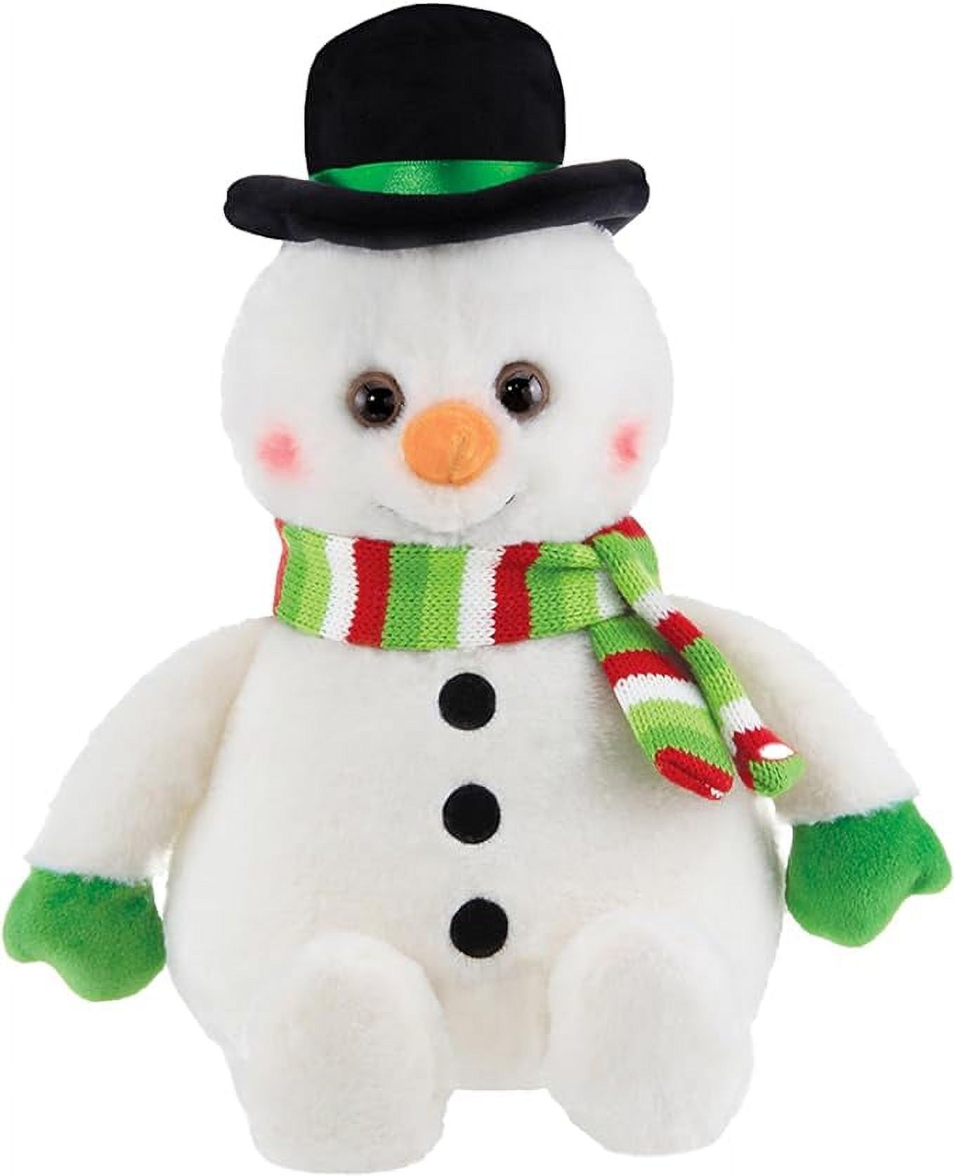Bearington Big Snowball Snowman Plush, 12 Inch Christmas Stuffed Animal ...