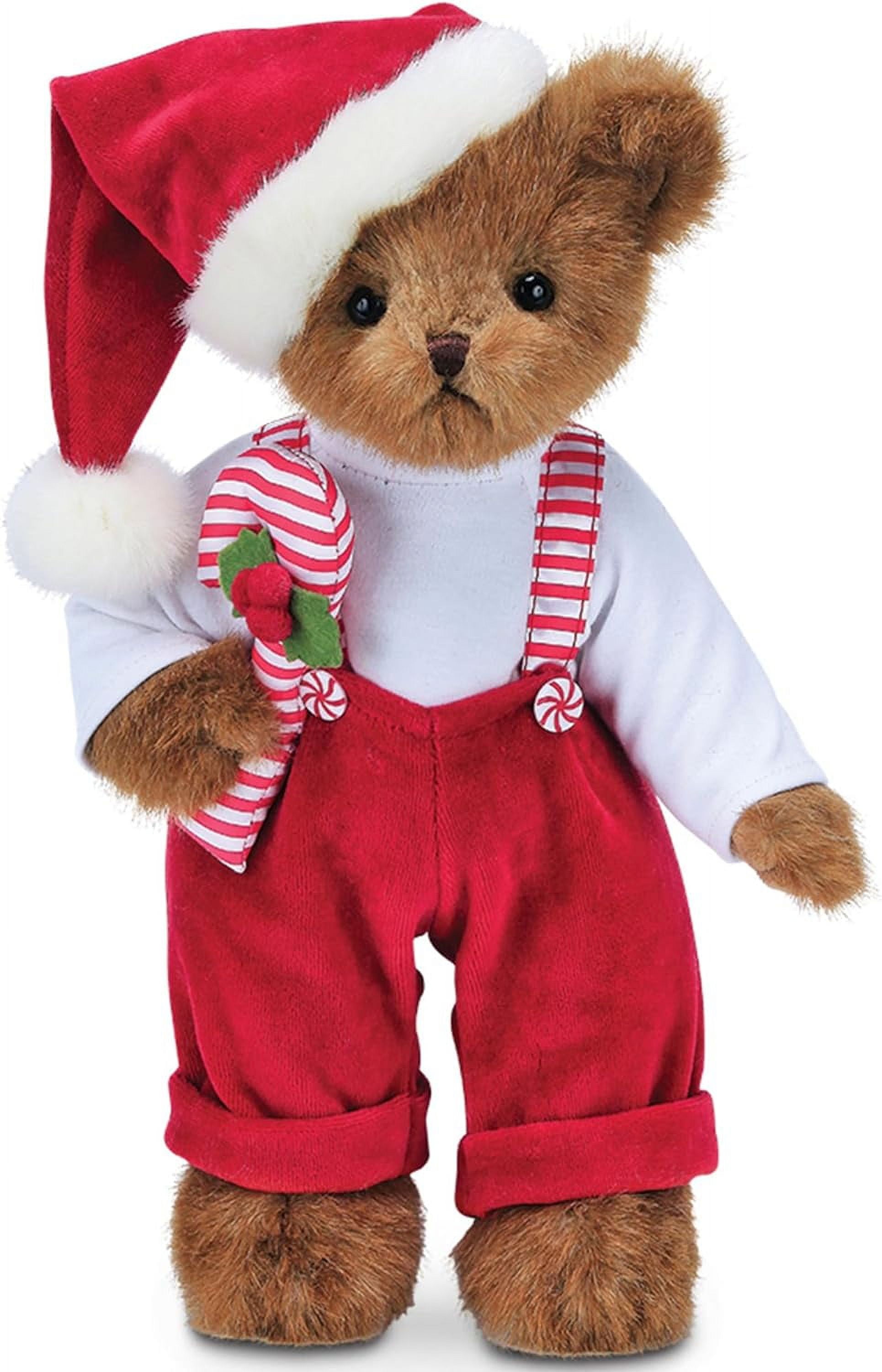 Bearington Christopher Cane Christmas Teddy Bear, 14 Inch Teddy Bear ...