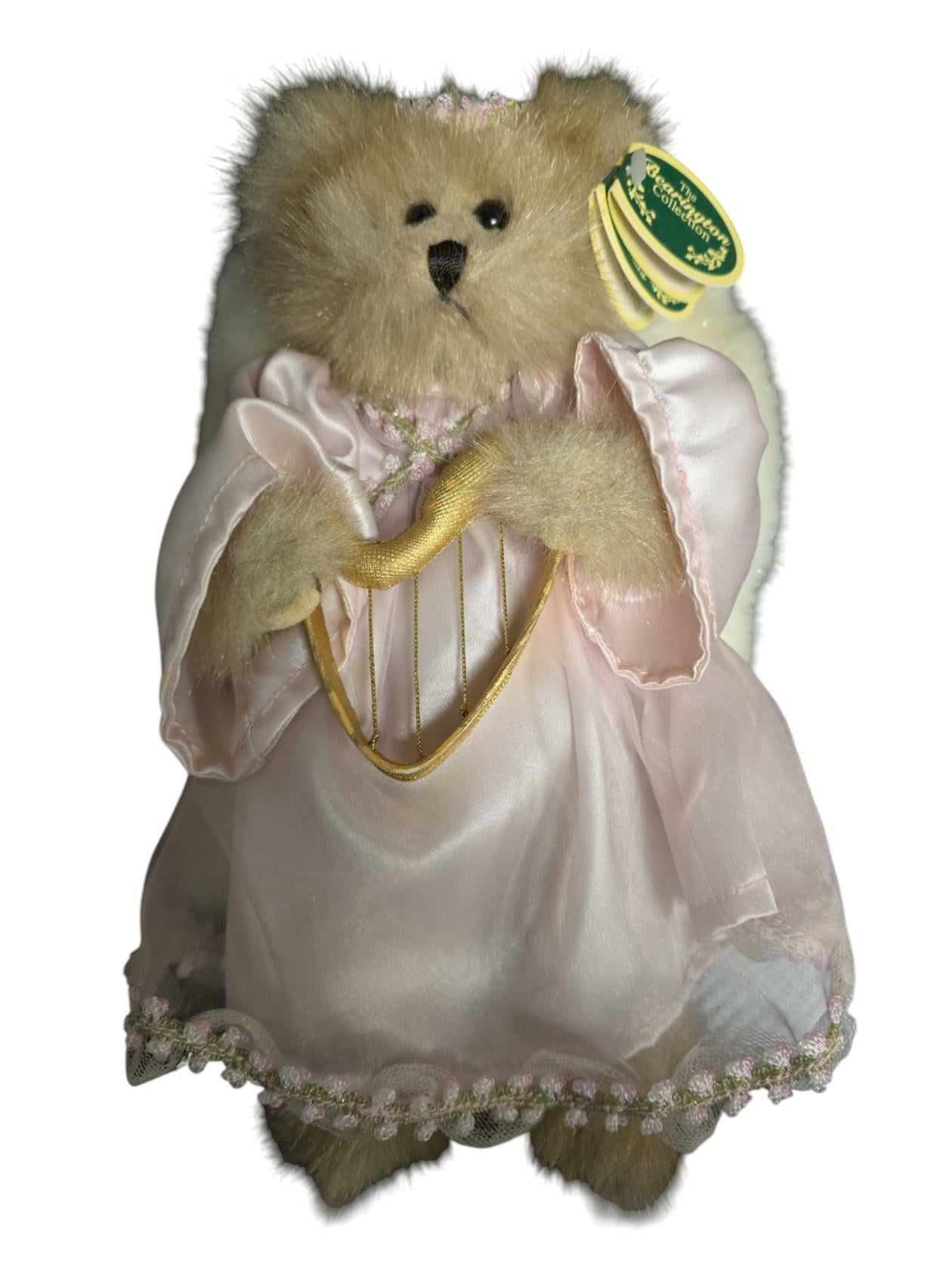 Bearington Collection Angel Bear with Harp, Bernadette, 10" Tall ...