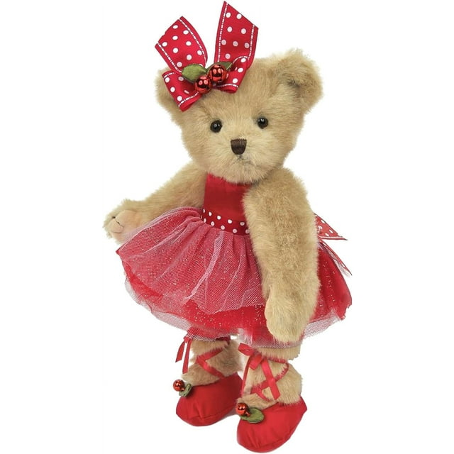 Bearington Collection Clara Christmas Plush, 14 inch Teddy Bear Stuffed ...