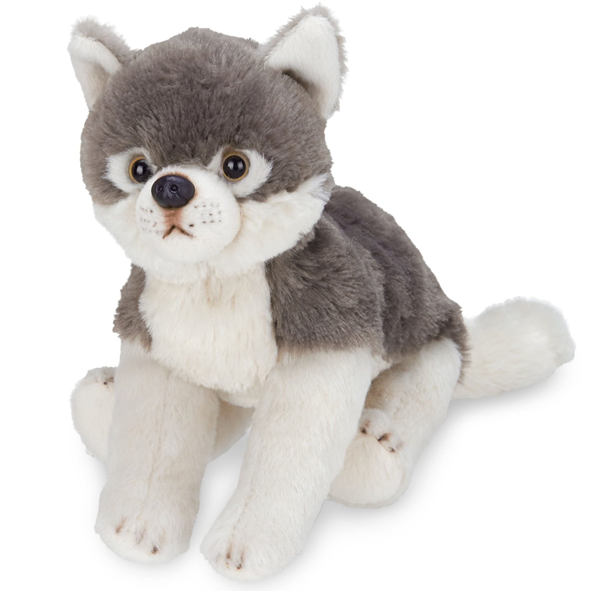 Bearington Collection il' Nanook Small Plush Stuffed Animal Grey Wolf ...