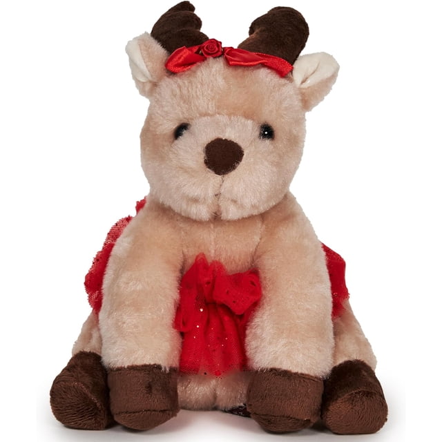 Bearington Darling Dancer Ballerina Plush, 7 Inch Stuffed Reindeer ...