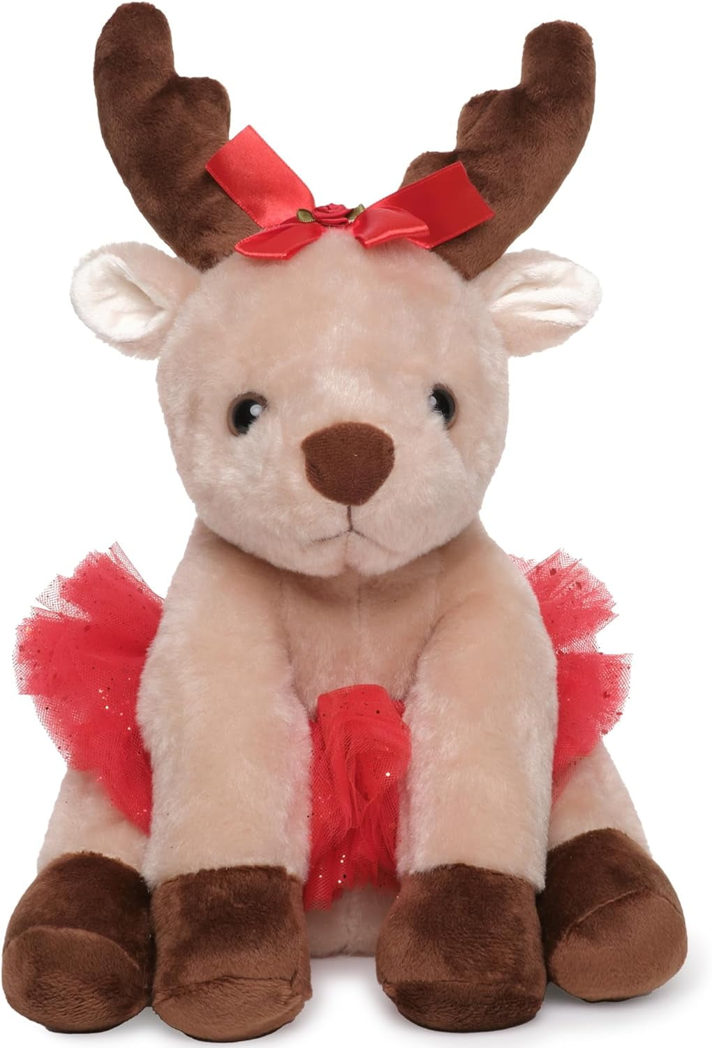 Bearington Dazzling Dancer Ballerina Plush, 13 Inch Stuffed Reindeer ...
