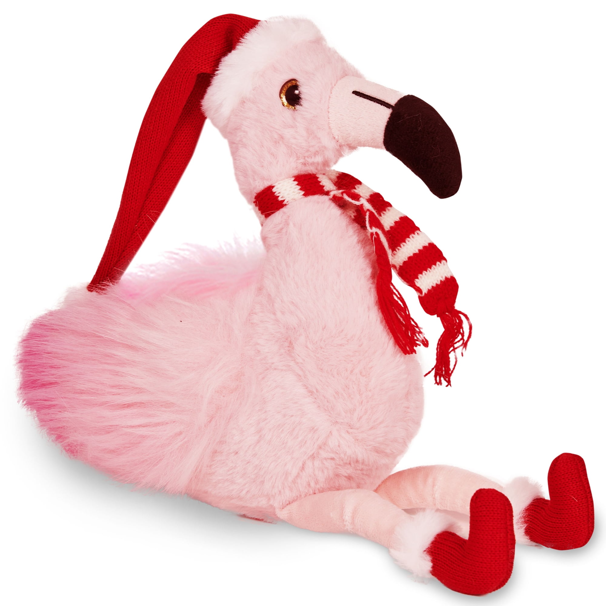 Bearington Festive Fifi Plush Holiday Flamingo Stuffed Animal, 8.5 ...