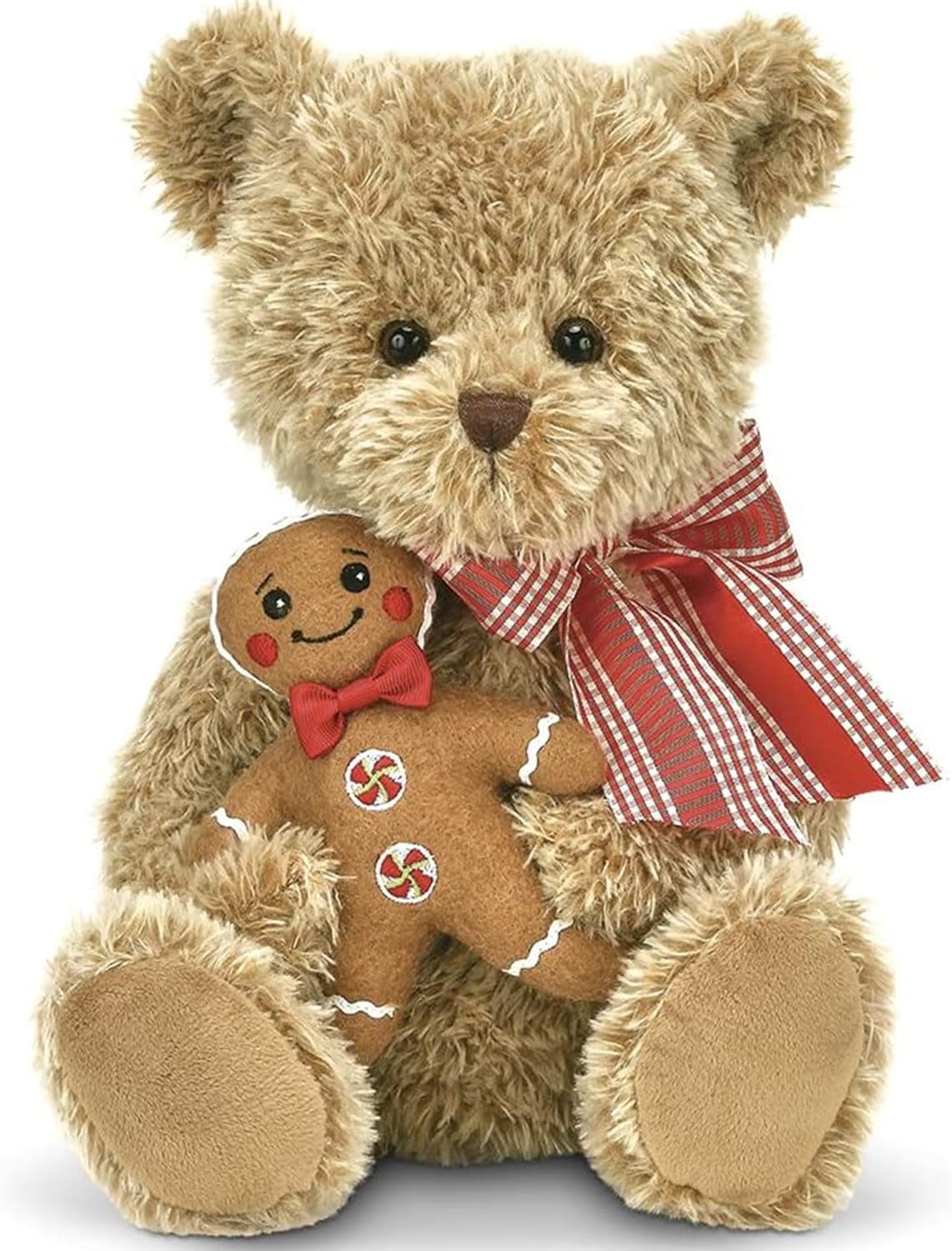 Bearington Ginger & Brad Gingerbread Plush, 15 Inch Christmas Teddy ...