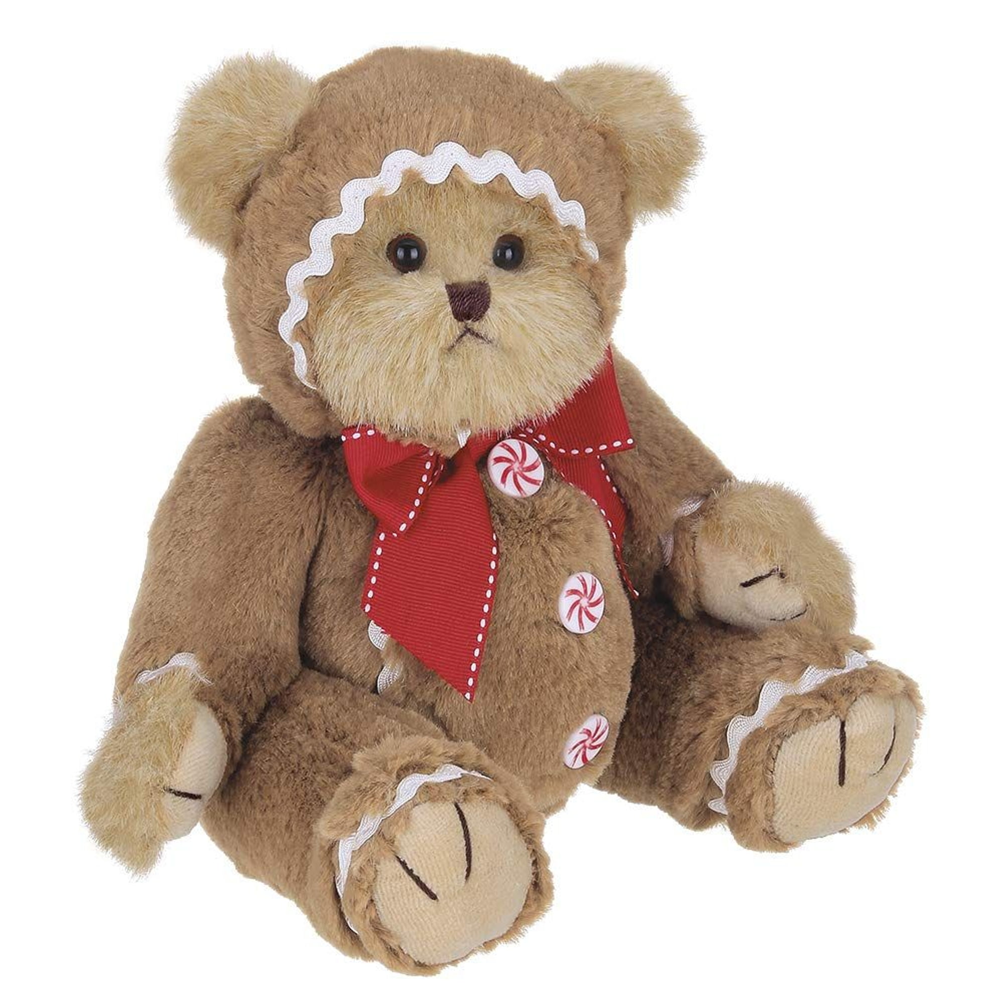 Bearington Gingerbeary Holiday Plush Stuffed Animal Teddy Bear in ...