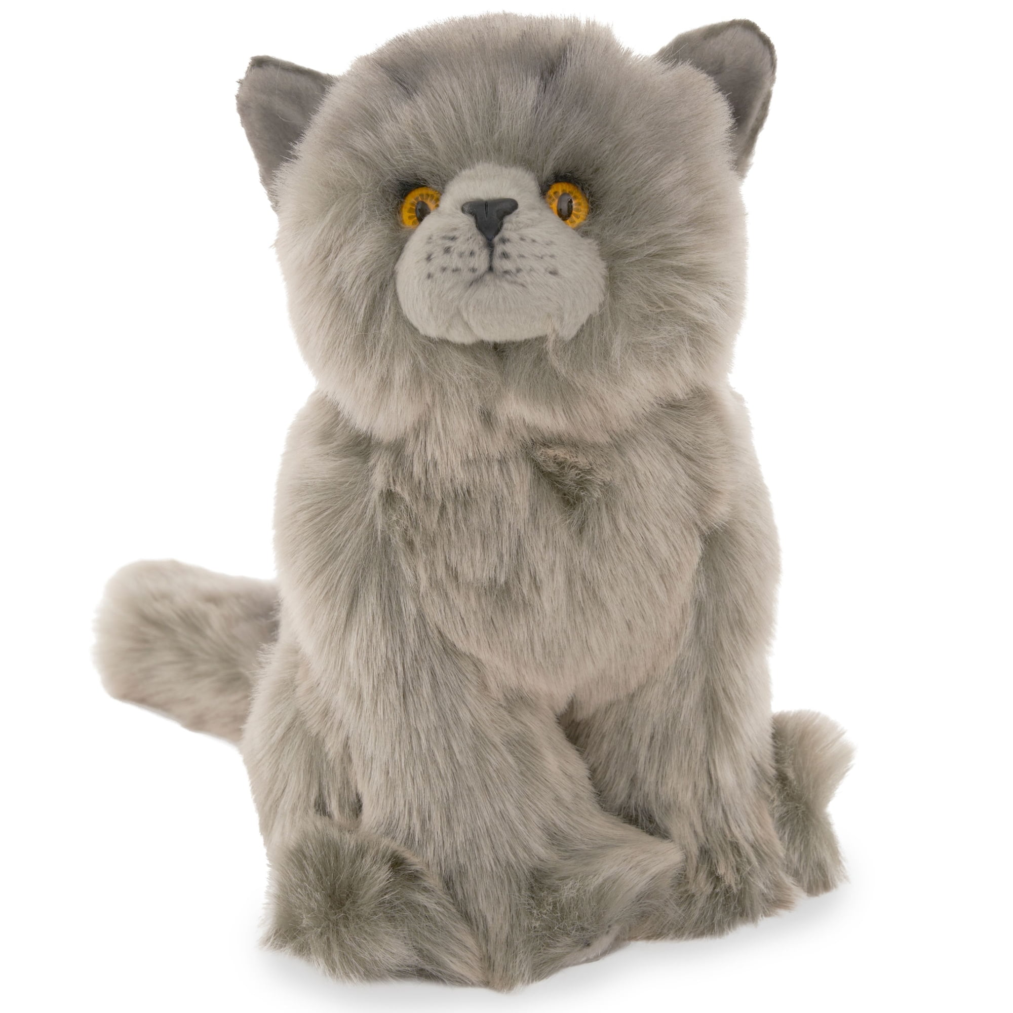 Bearington Cat Stuffed Animal - Ralistic Cat Plush Lifelike Gray ...