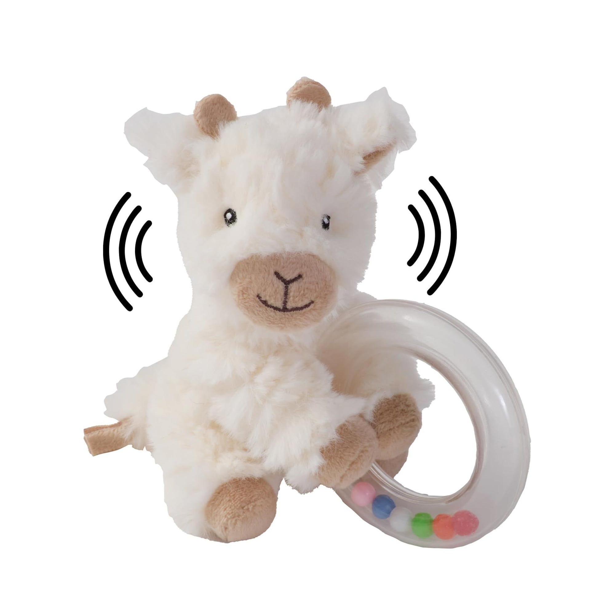 Bearington Lil' Lofty 5.5 Inch Giraffe Baby Rattle - Soft Rattles for 0 ...