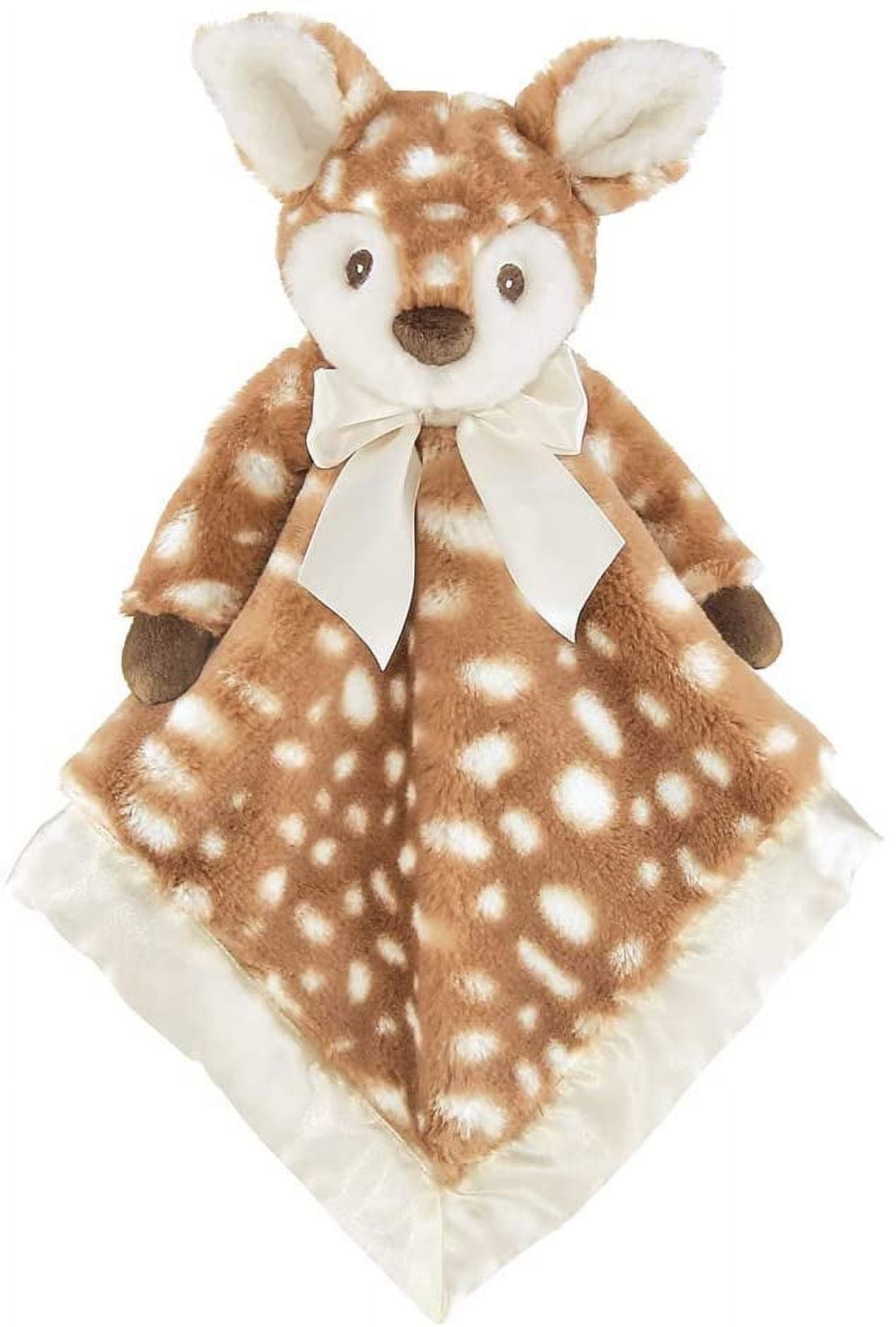Bearington Lil' Unisex Willow Fawn Plush Security Blanket, Lovey ...