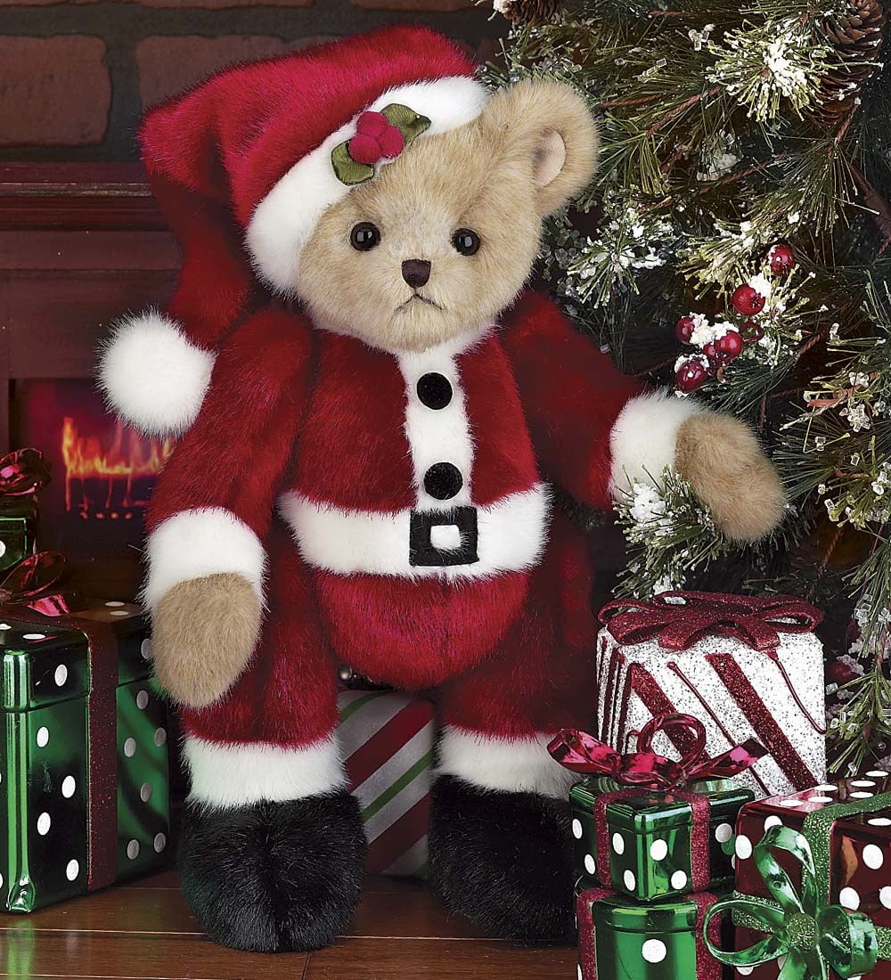 Bearington Papa Santa Bear, 14 Inch Christmas Teddy Bear, Santa Bear ...