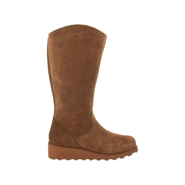 Bearpaw Hayden 12 Inch Suede Women's Wedge Boot - 2028w Hickory ...