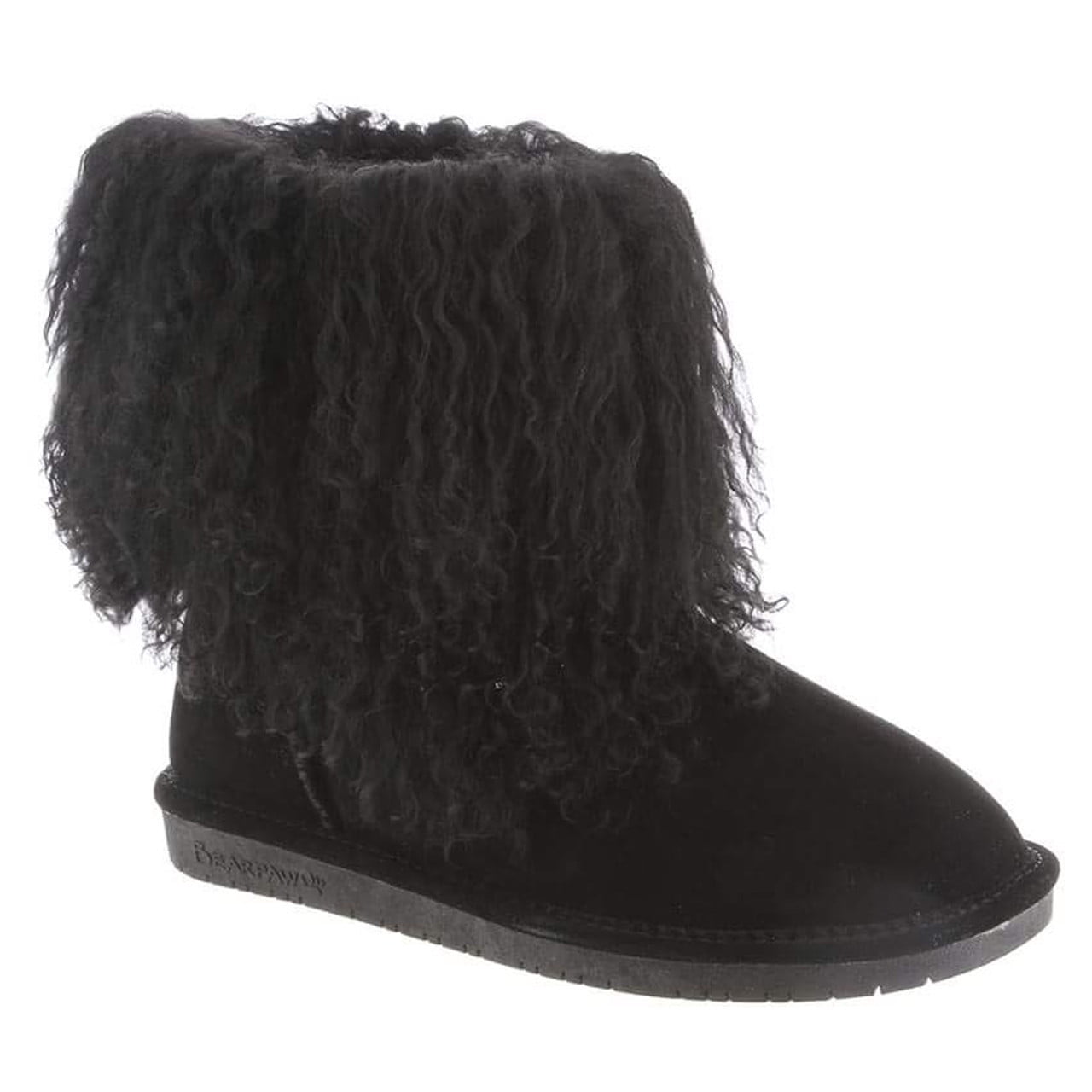 Bearpaw Women's Boo Boots, 7 Inch Shaft Height, Suede Vamp, Curly Lamb ...
