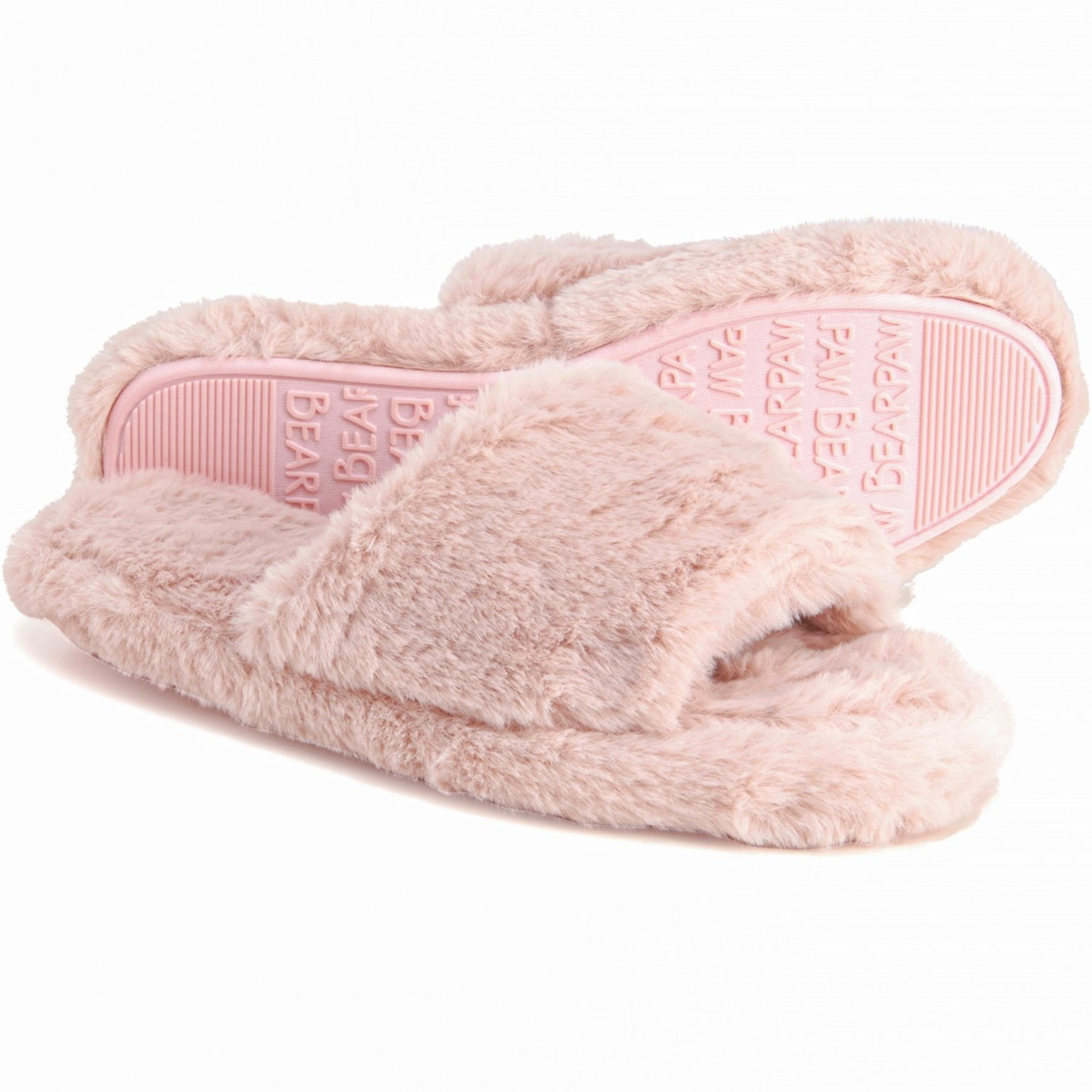 Bearpaw Women's Cozy Maxine Single Band Fuzzy Faux Fur Slippers ...