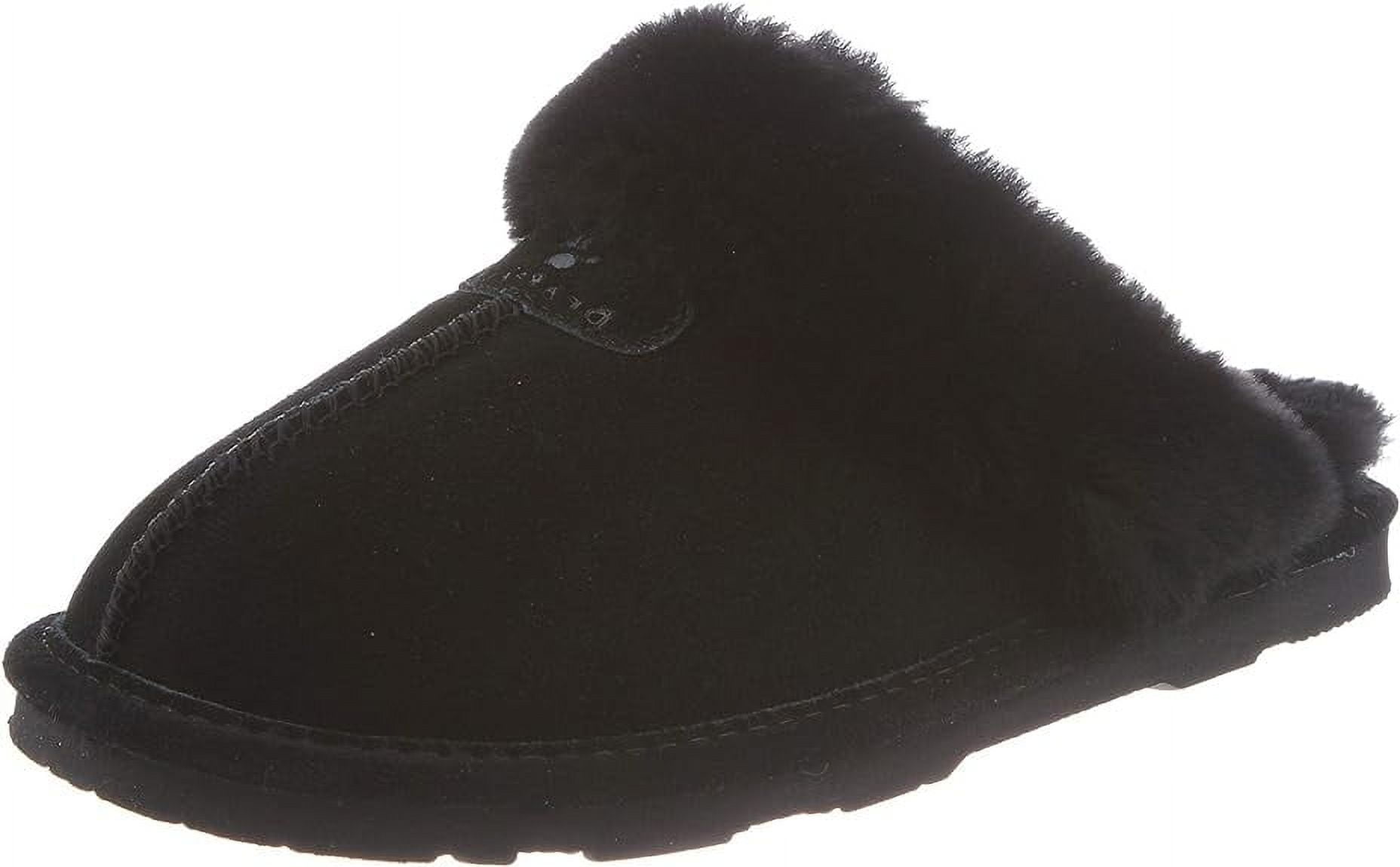 BEARPAW Women's Loki II Slide Slipper Black Suede 7.5 M US - Walmart.com