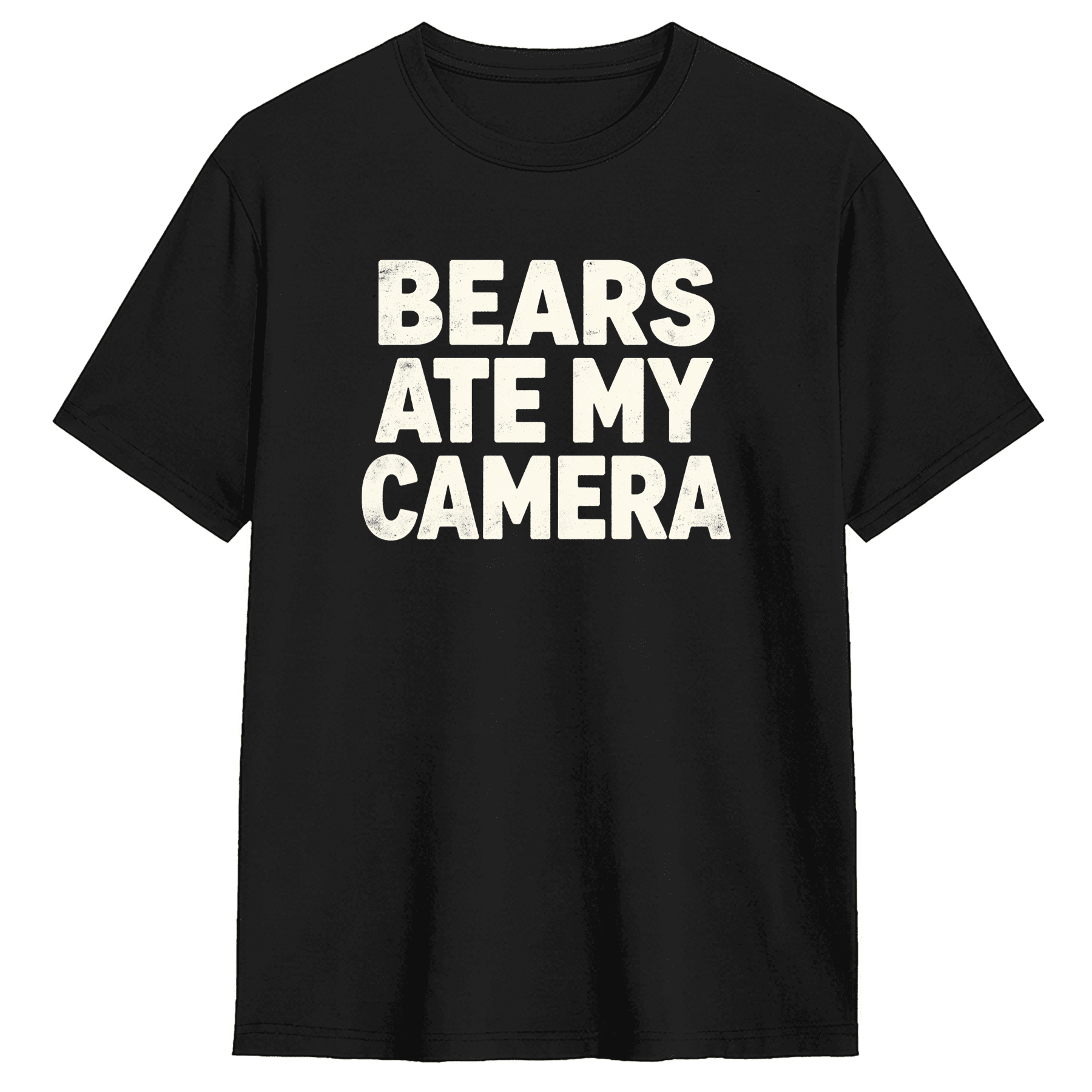 Bears Ate My Camera Cool Graphic Tee for Men and Women, Humorous ...