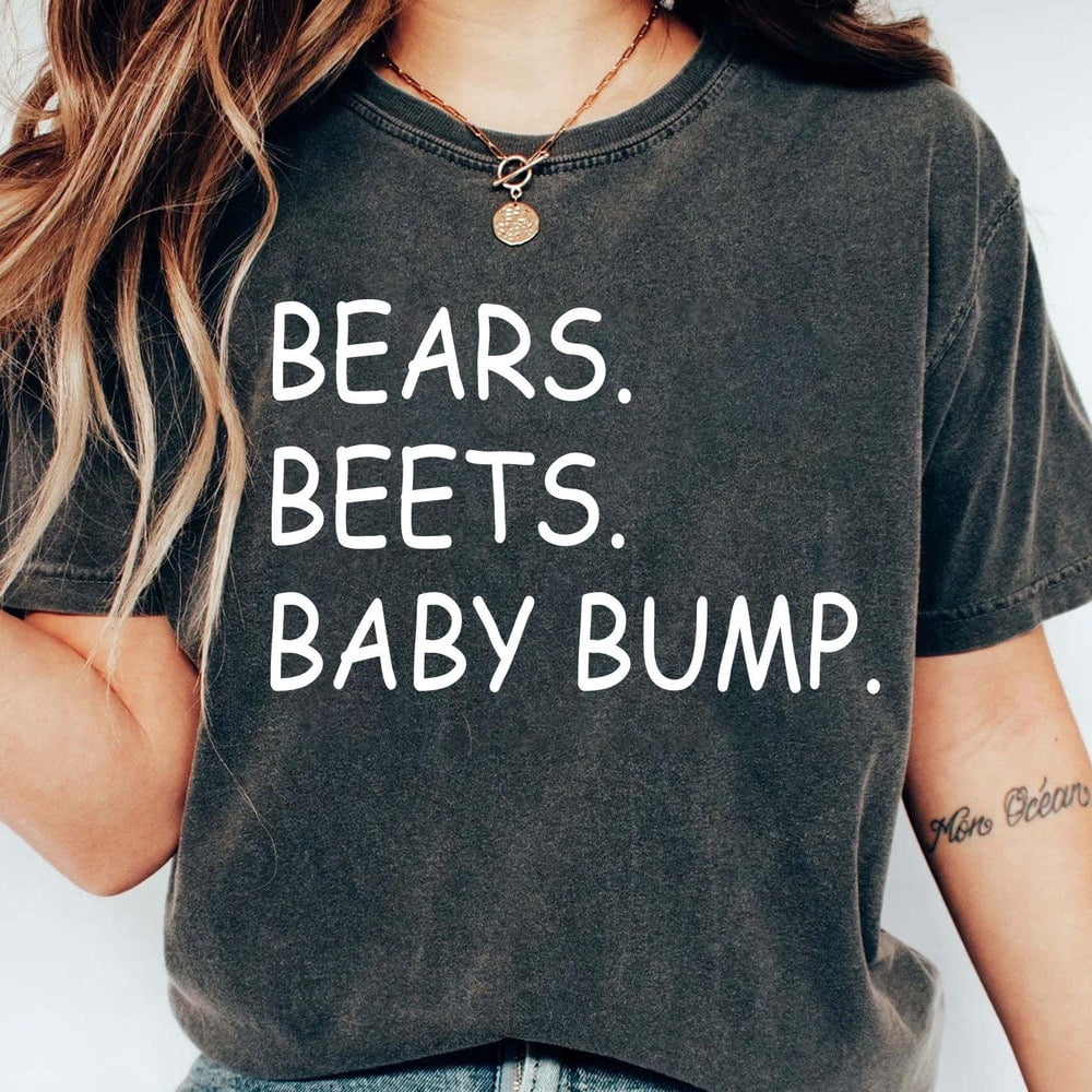 Bears Beets Baby Bump Shirt, Pregnancy Announcement, Baby Shower Gift ...