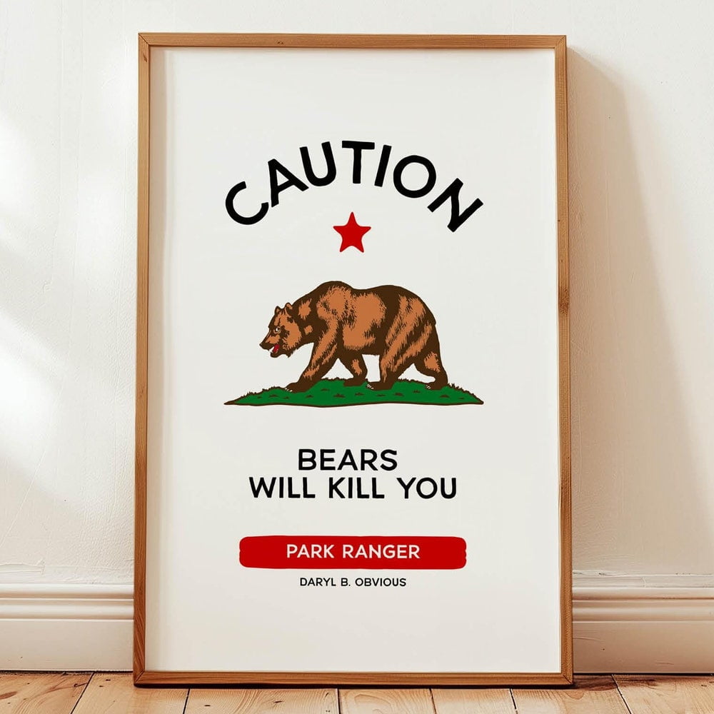 Bears Camping Print Camper Wall Art Camper Decor Funny Camping Print Rv ...