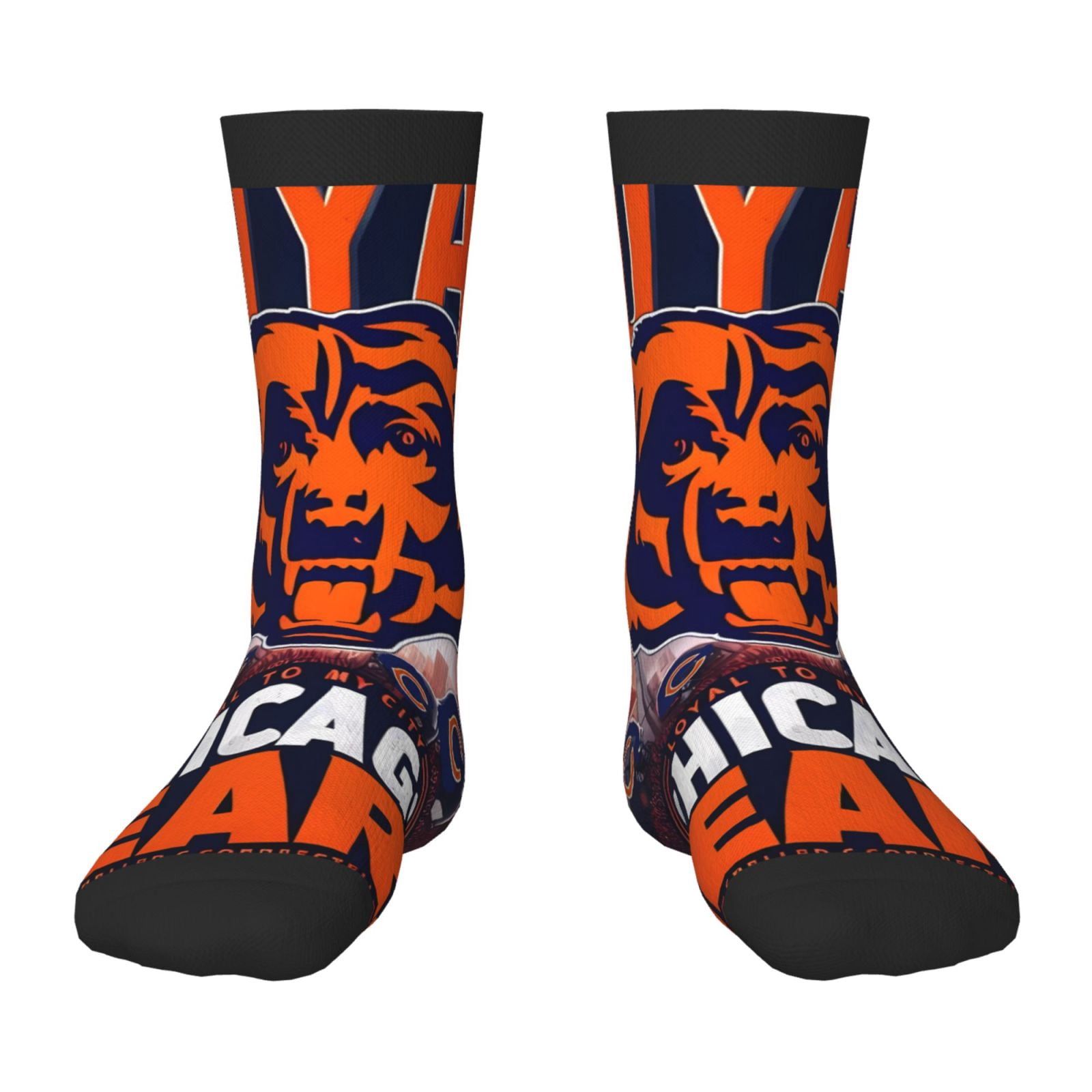 Bears Children's football team contrast color mid-tube socks with ...