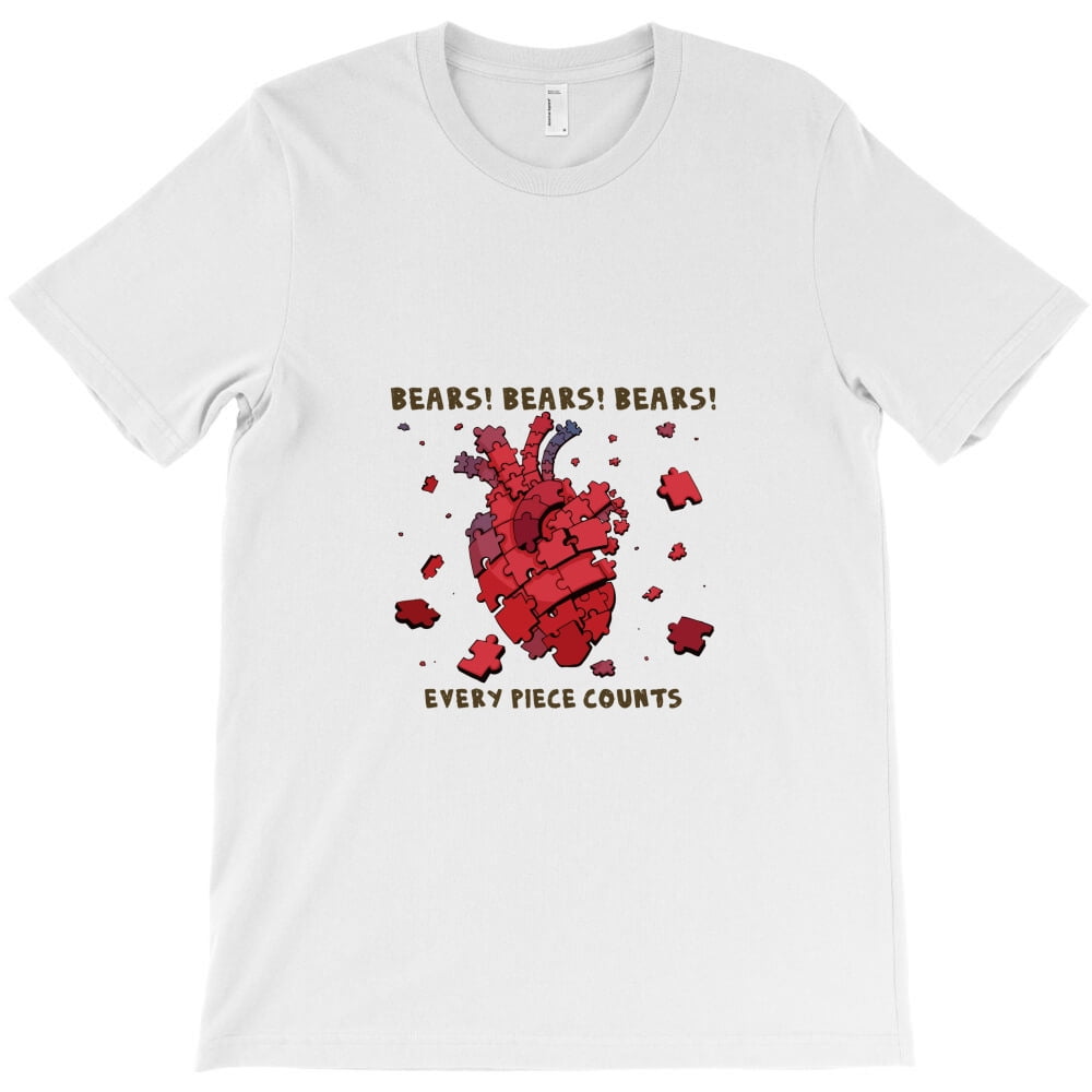 Bears! Every Piece Counts Funny Conservation Awareness Graphic Unisex T ...