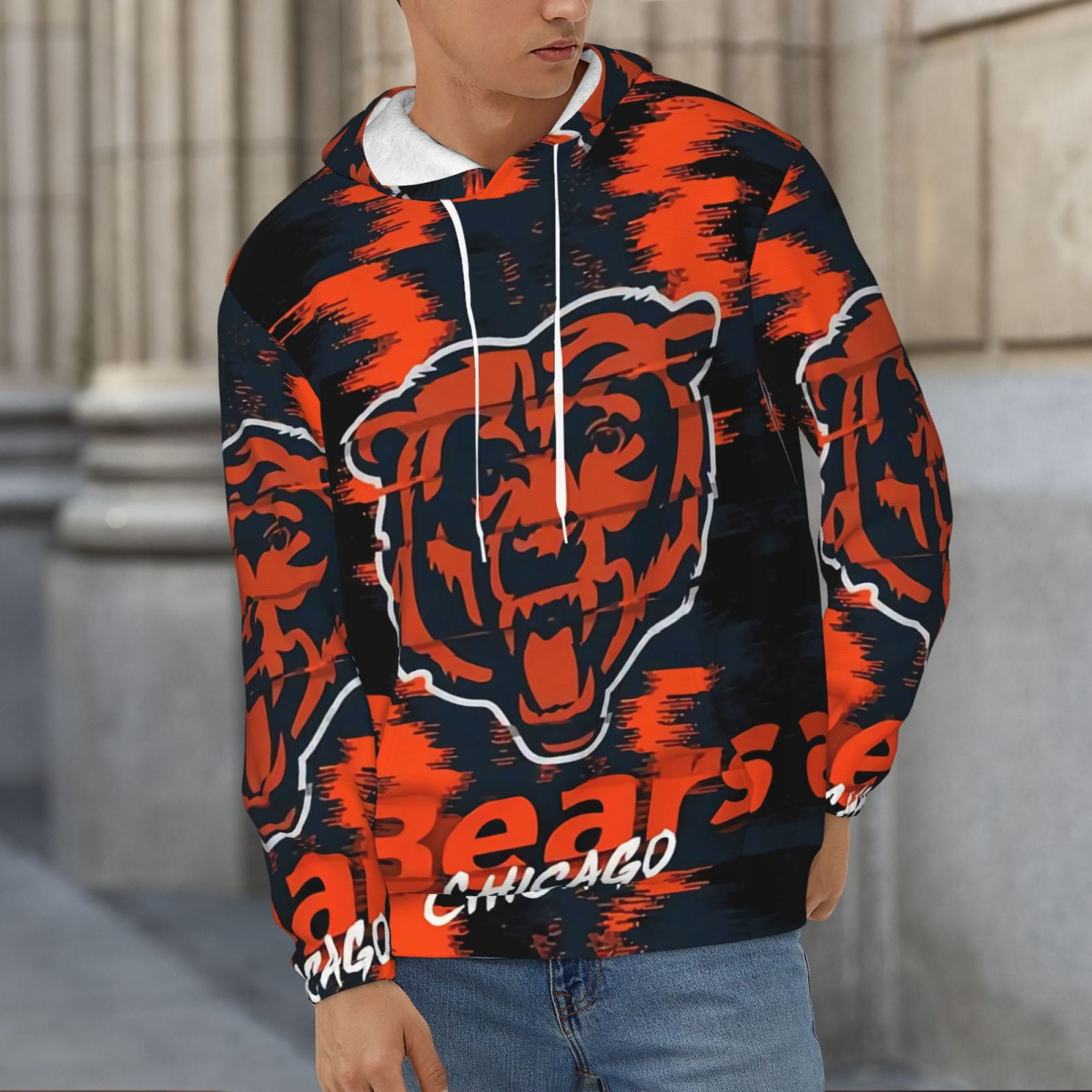 Bears Football Team Custom Men's Hoodies, Hooded Pocket Hoodies, Men's ... Bears Football Team Custom Men's Hoodies, Hooded Pocket Hoodies, Men's ...