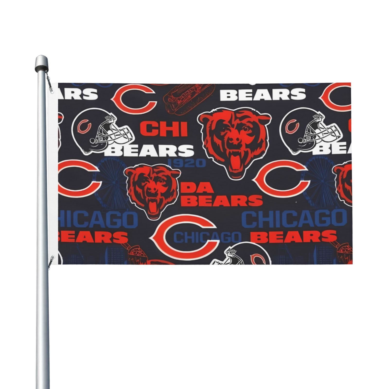 Bears Football Team Double Sided Support Flag, Outdoor Decorative Flag ...