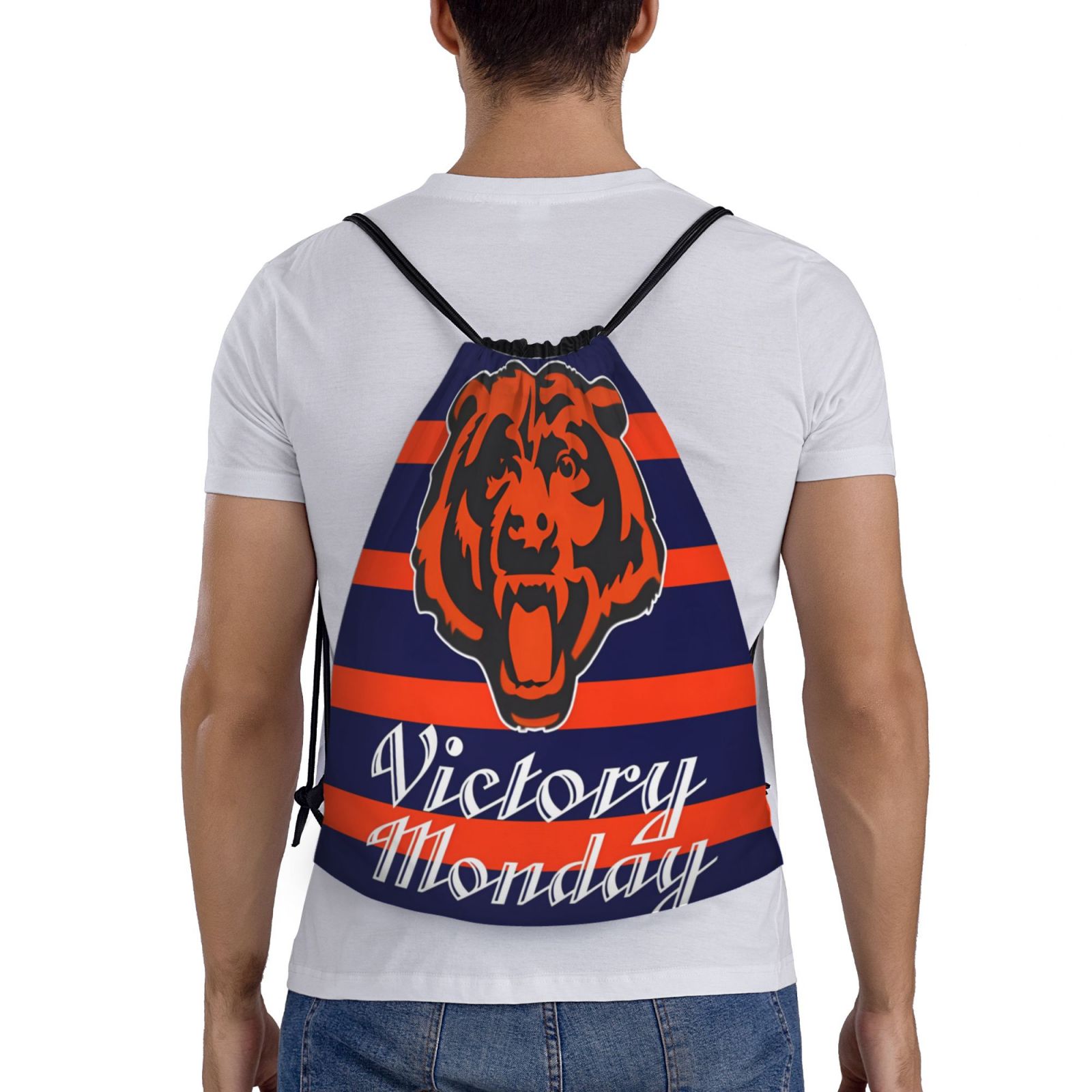 Bears Football Team Drawstring Bag, Lightweight Sports Small ...