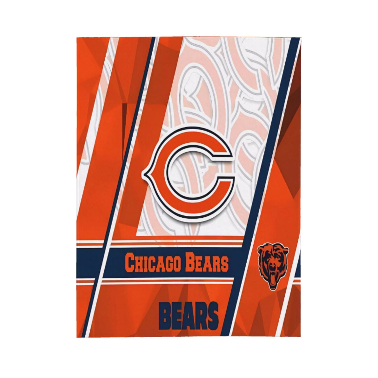 Bears Football Team Flannel Blanket, Thickened and Super Soft Blanket ...