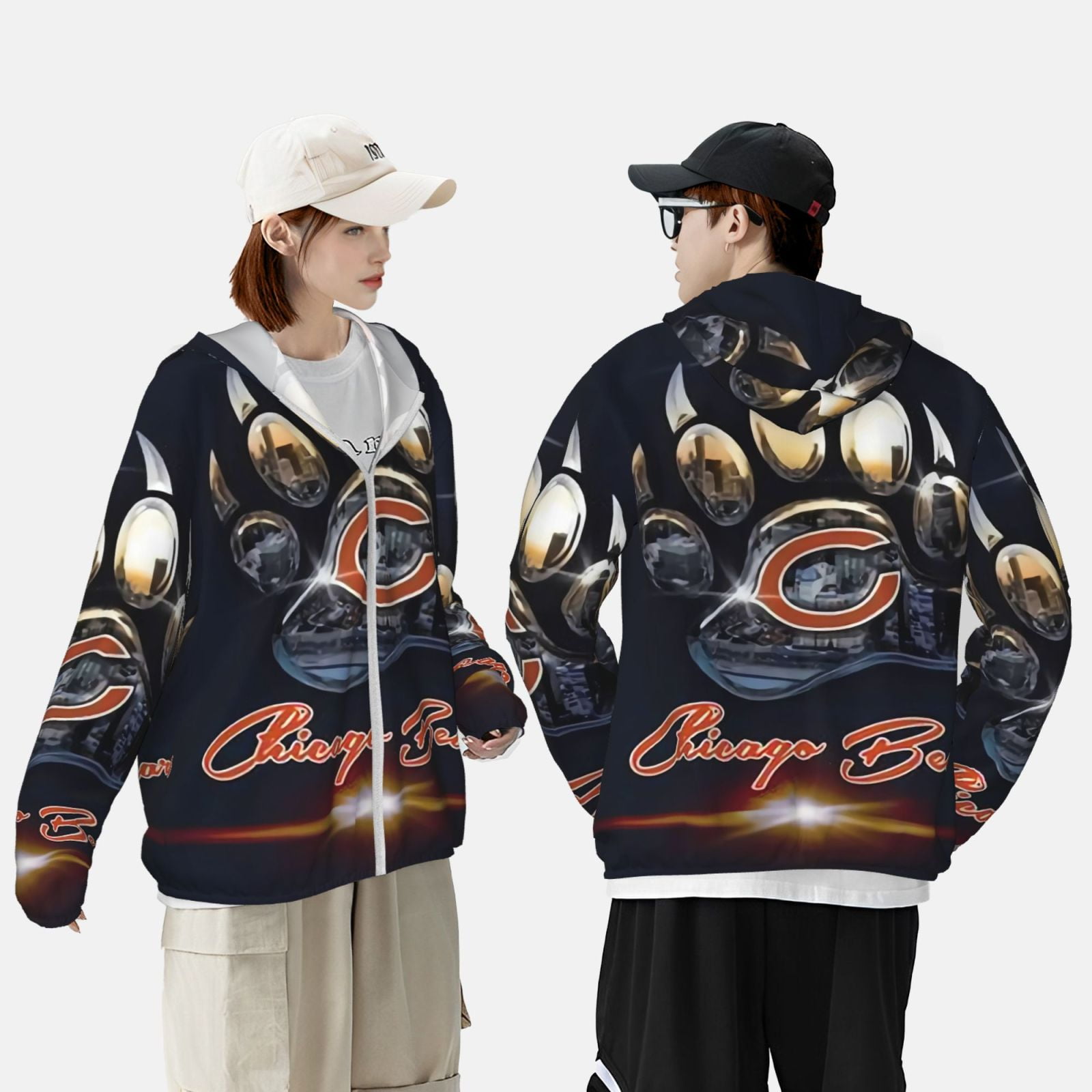 Bears Football Team Light Sports Sun Protection Clothing Breathable T ...