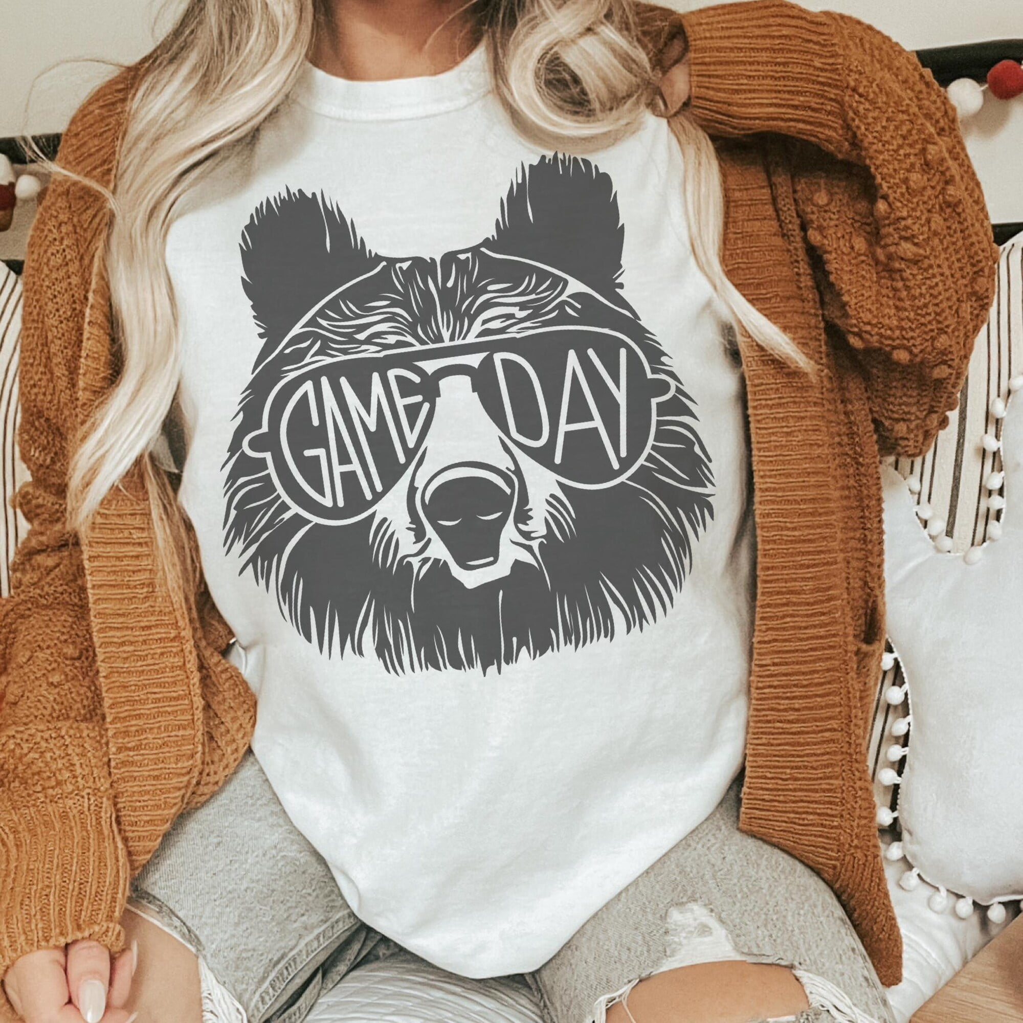 Bears Game Day TShirt Mascot Varsity Tee Unisex Cut - Walmart.com
