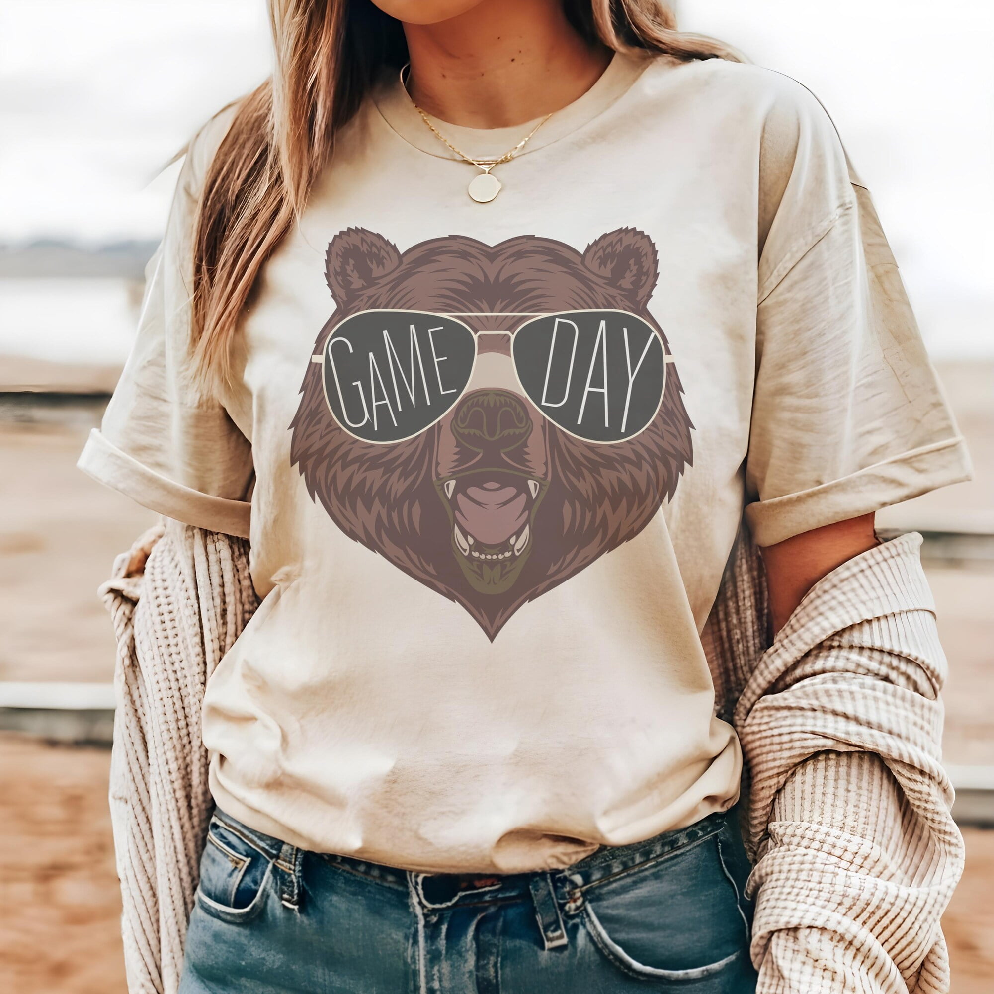 Bears Game Day TShirt Retro Bear Mascot Tee Unisex School Spirit Shirt ...
