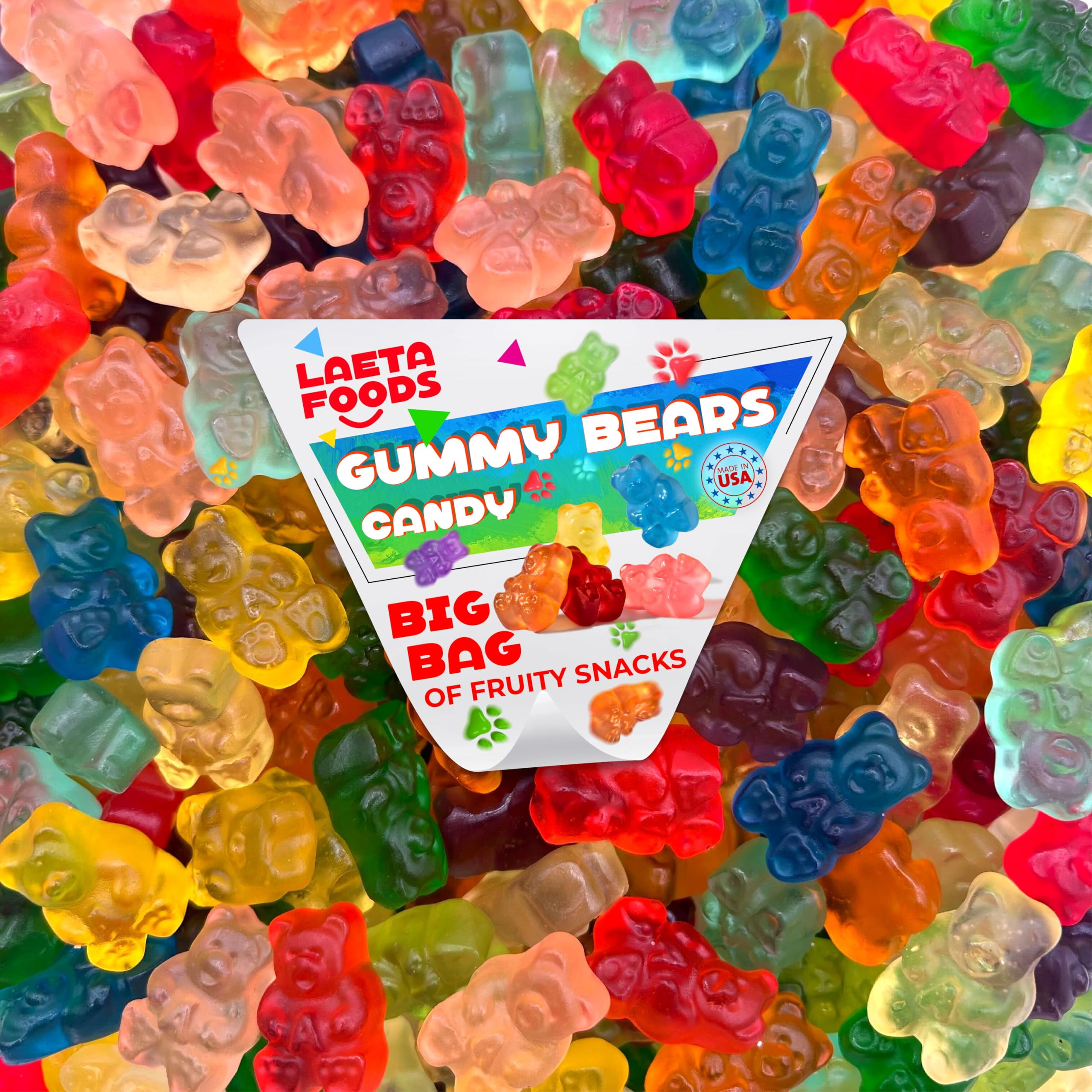 Bears Gummy Candy, Chewy KEF28 Fruity Treat (1 Pound Bag) - Walmart.com