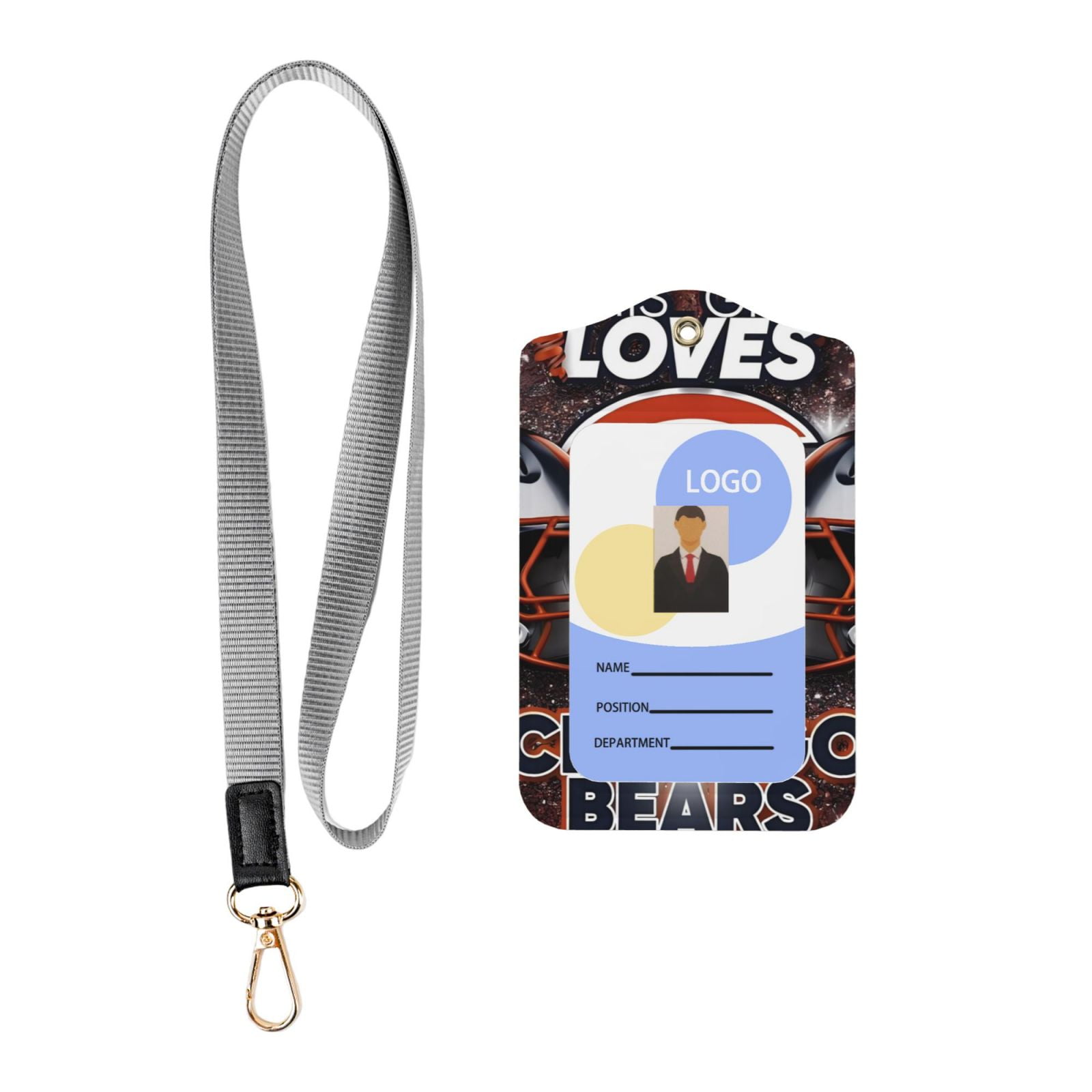 Bears Hard Plastic ID Card Holder with Clear Window for Office School ...