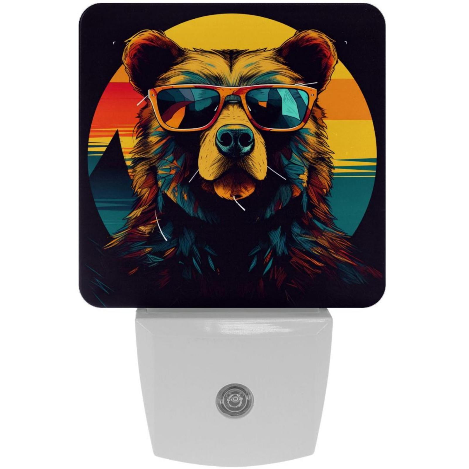Bears LED Square Night Lights: Energy-Efficient and Stylish Illumination Device for Bedrooms and ...