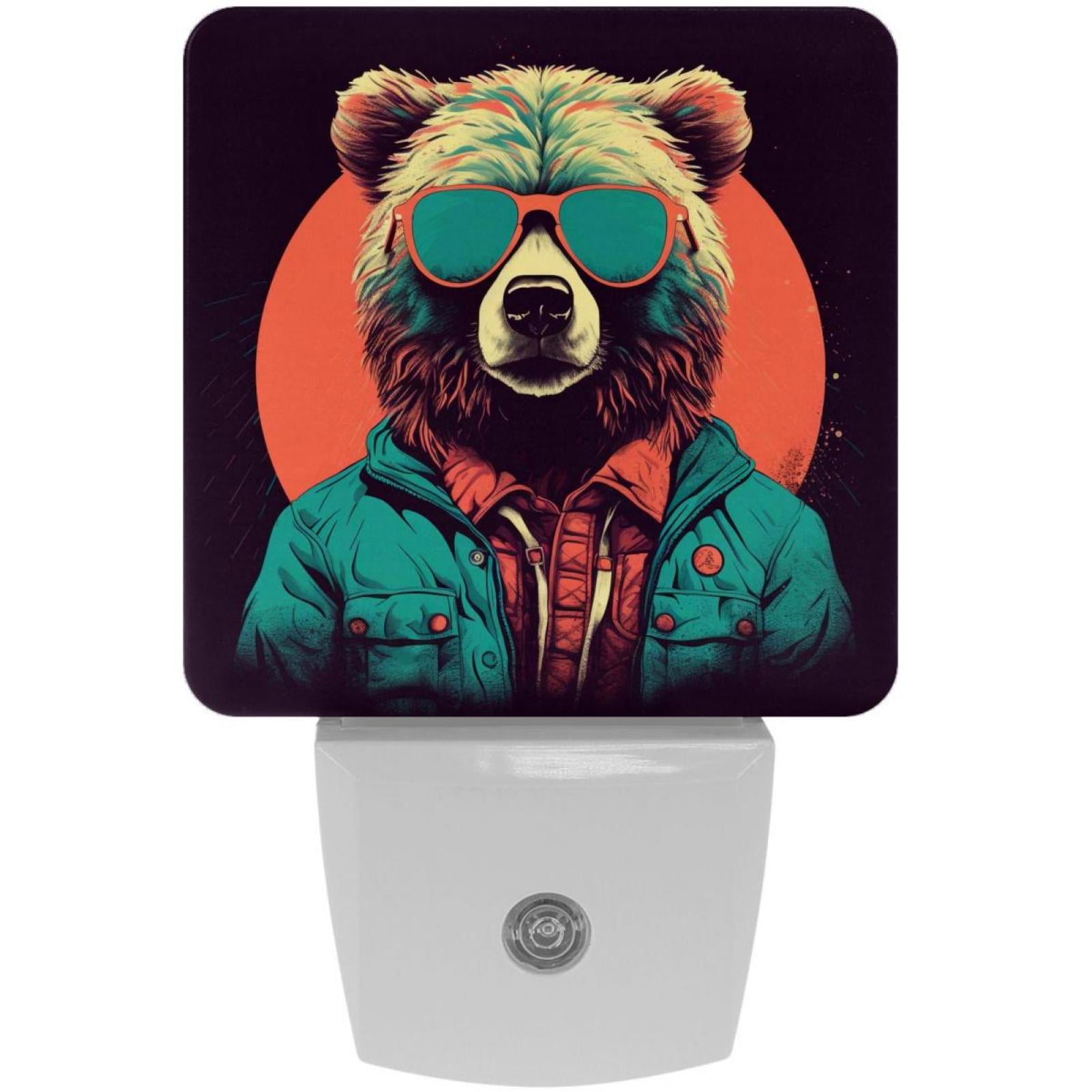 Bears LED Square Night Lights - Modern Design, Energy Efficient Indoor ...