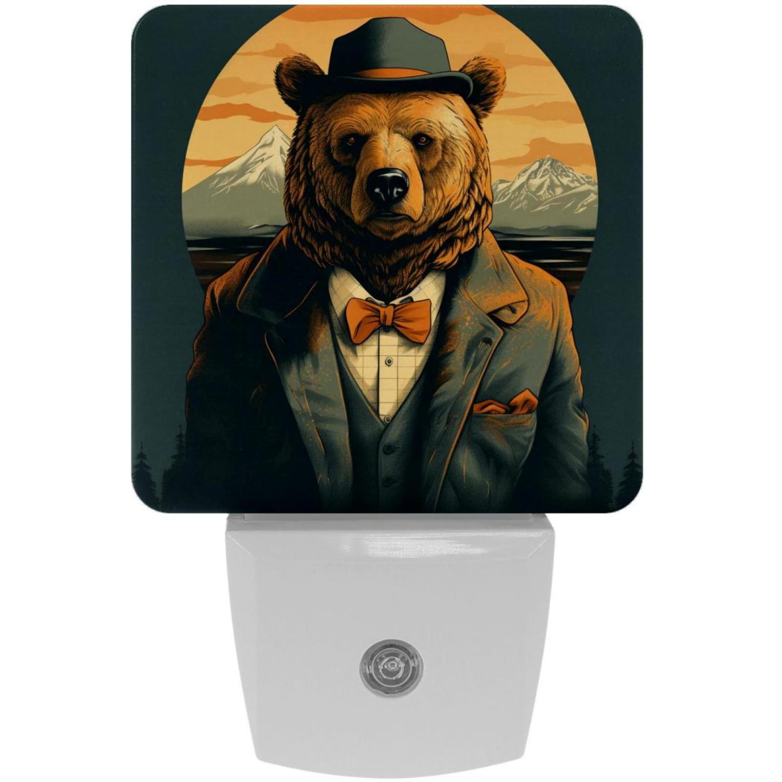 Bears LED Square Night Lights - Portable and Stylish for Bedroom and ...