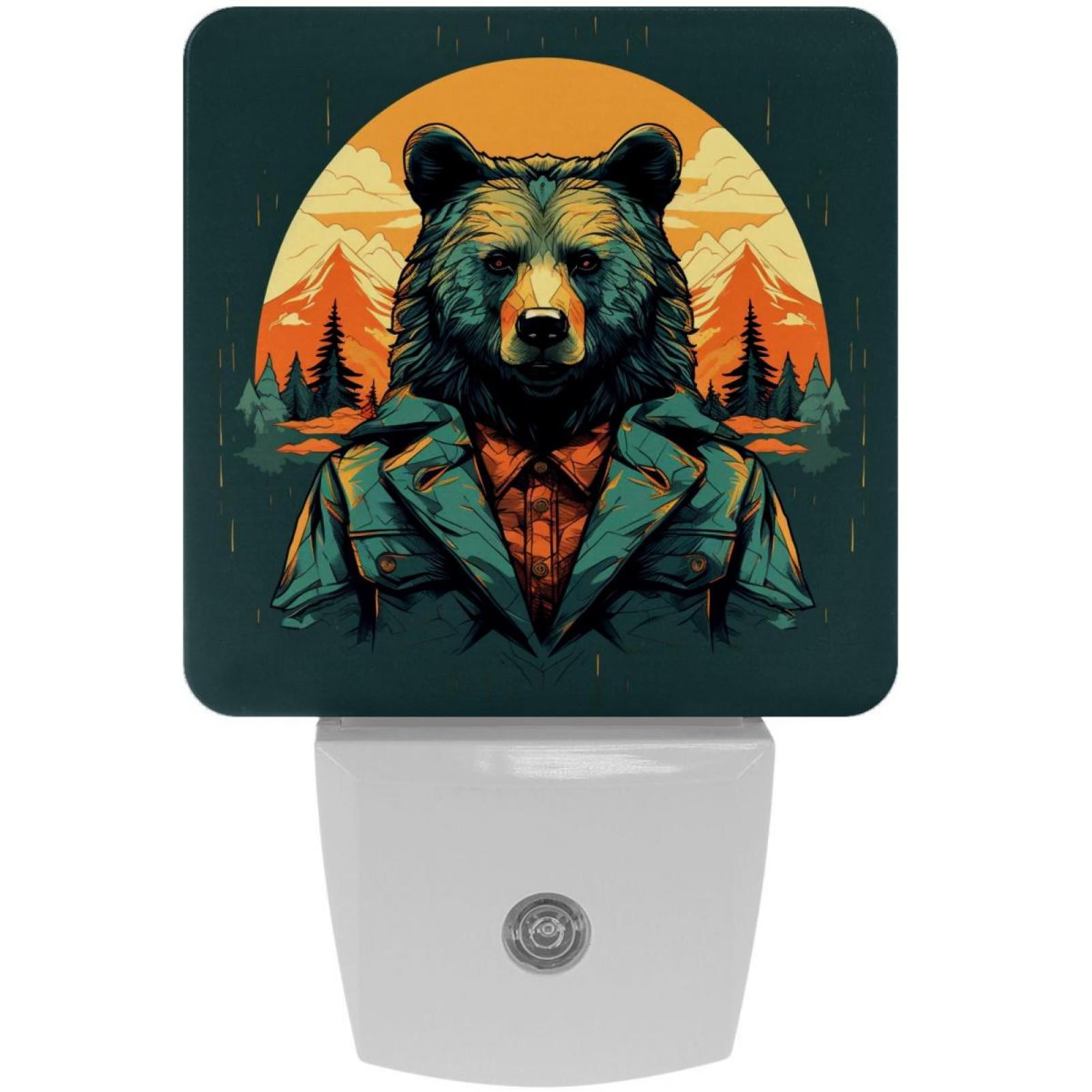 Bears LED Square Night Lights - Stylish and Functional Nightlight for ...
