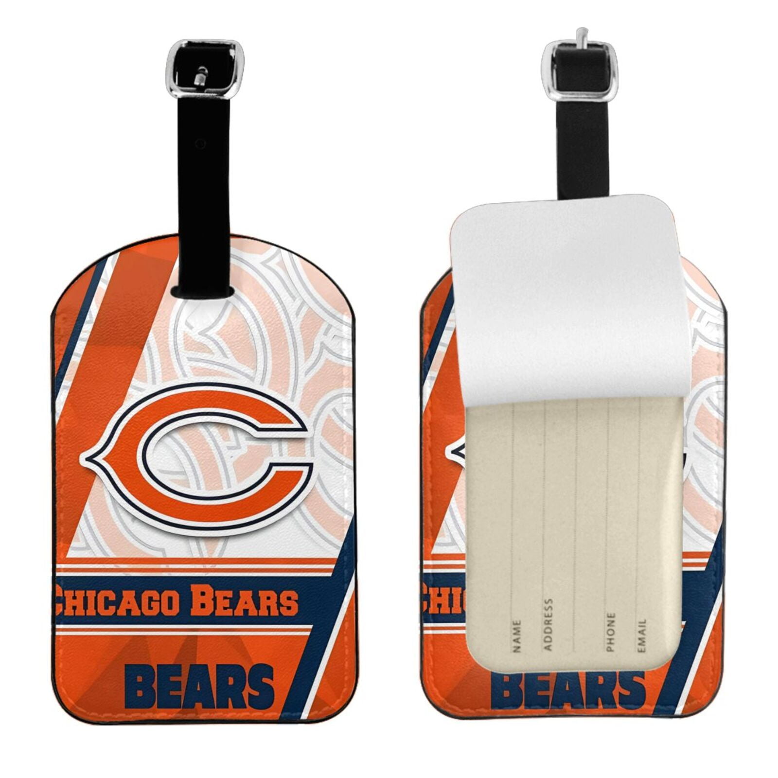 Bears Luggage Tag Leather Suitcase Tags Identifiers, Women Men Cruise Airport Luggage Travel ...