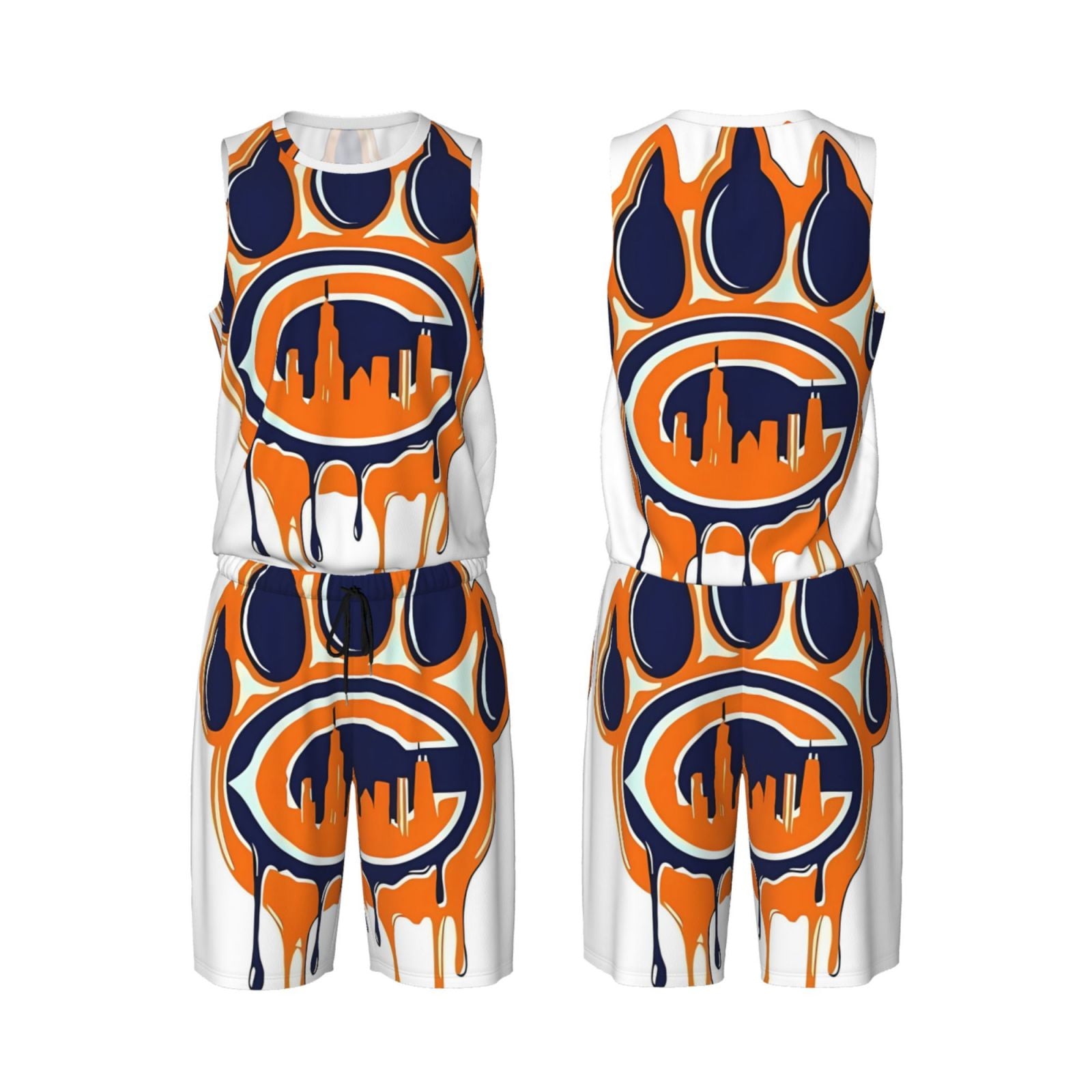 Bears Men’s Basketball Uniform Set Men Basketball Jersey and Shorts, Practice Sports Training ...