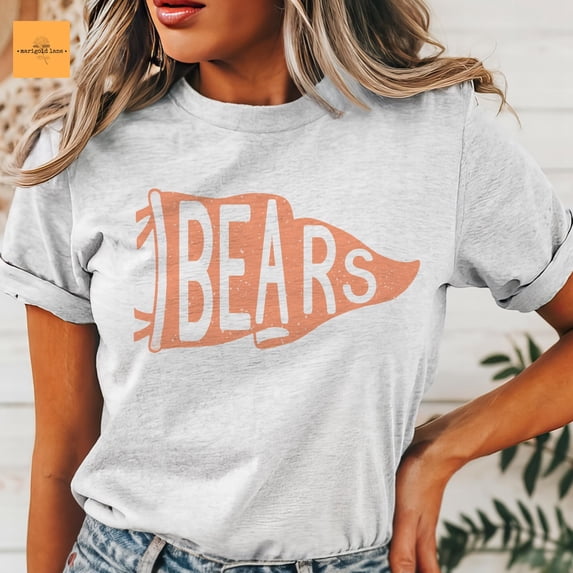 Bears Pennant Mascot Tshirt Game Day Football Tee - Walmart.com